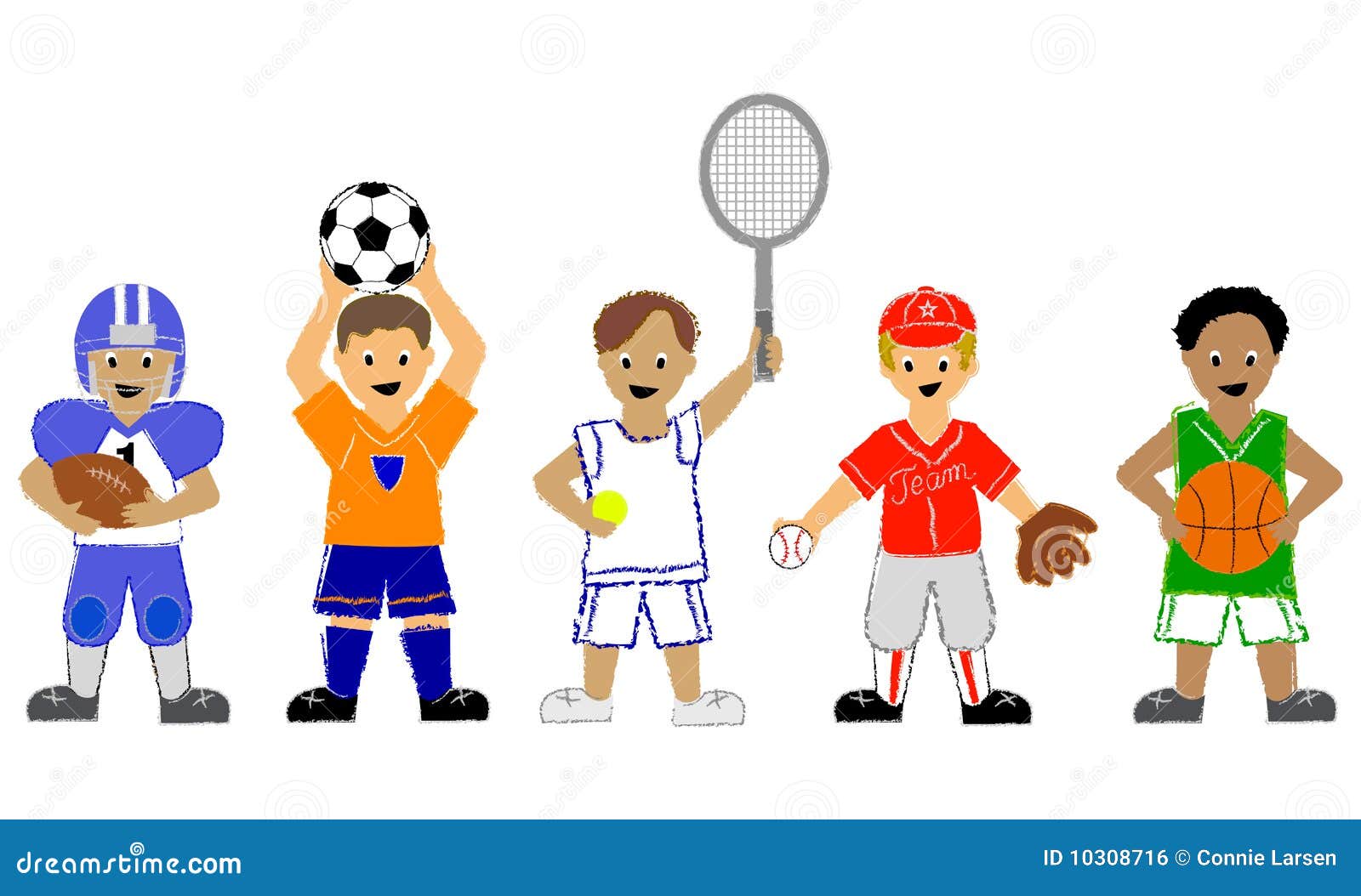 Sports Boys stock illustration. Illustration of graphic - 10308716