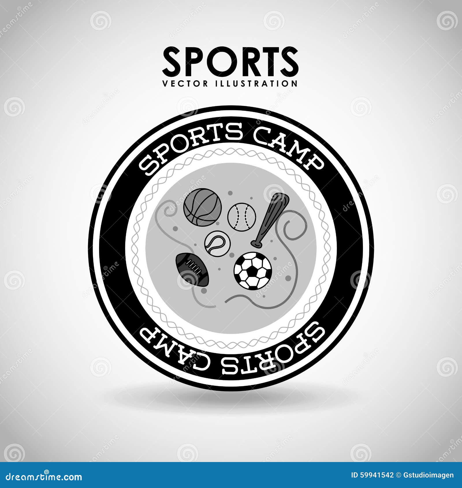 Sports camp stock vector. Illustration of recreation - 59941542