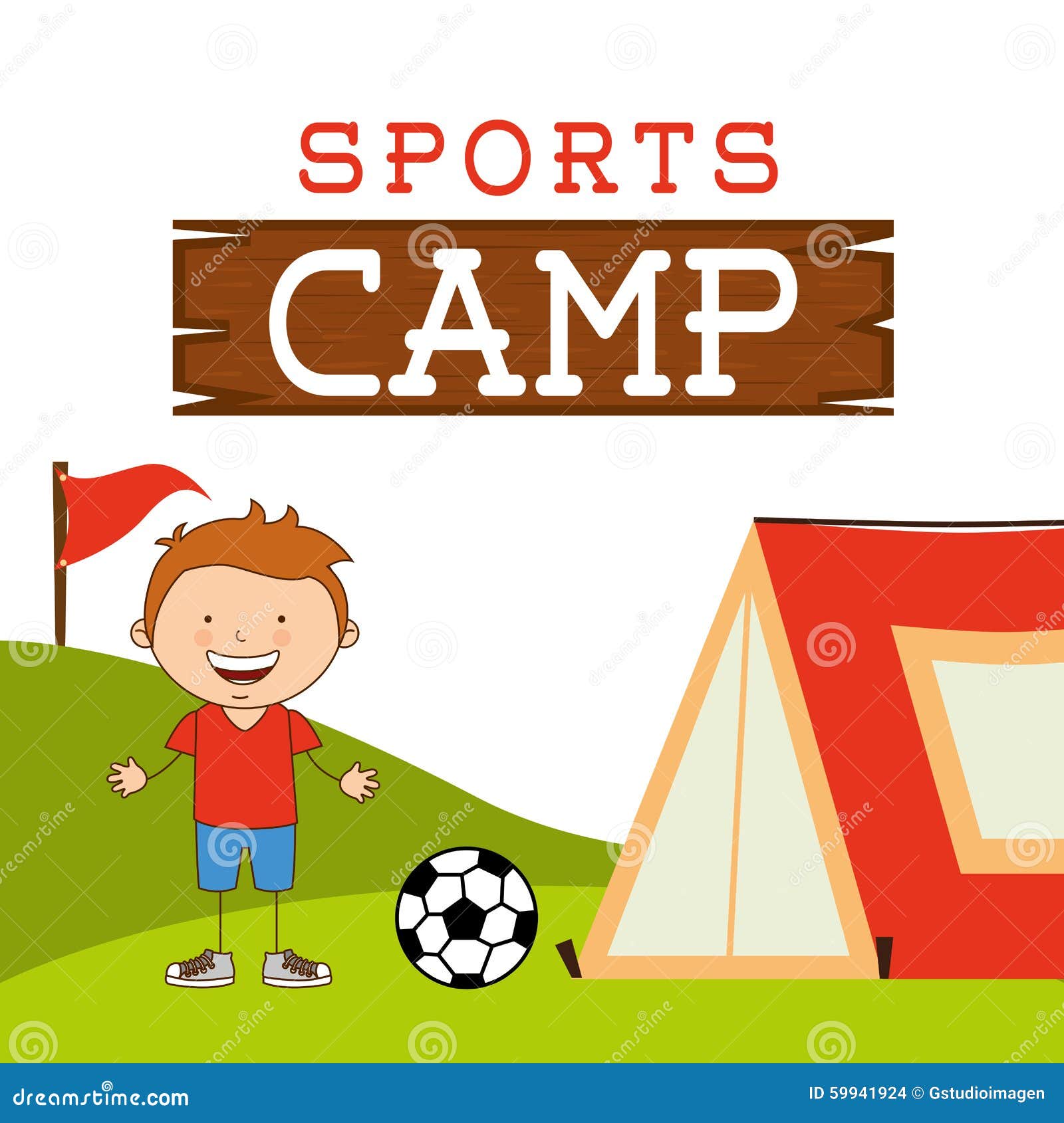 Sports camp stock vector. Illustration of house, outdoor - 59941924