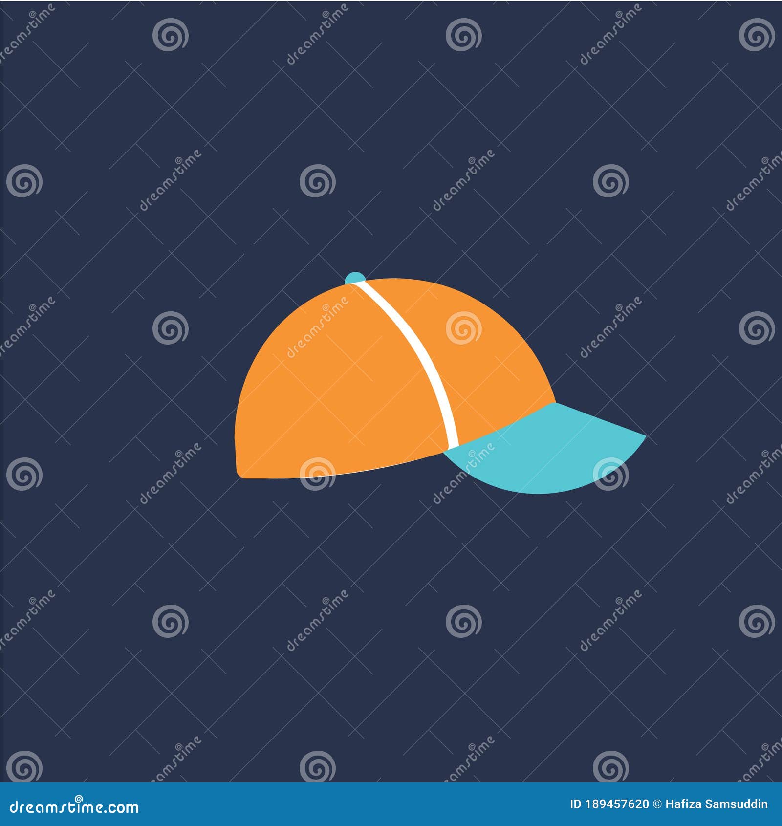 Sports Cap. Vector Illustration Decorative Design Stock Vector ...