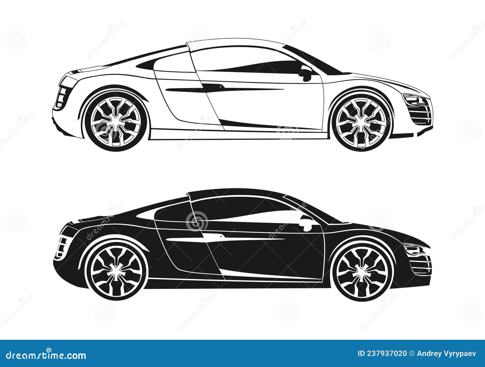 Sports car.cdr stock vector. Illustration of auto, automobile - 237937020