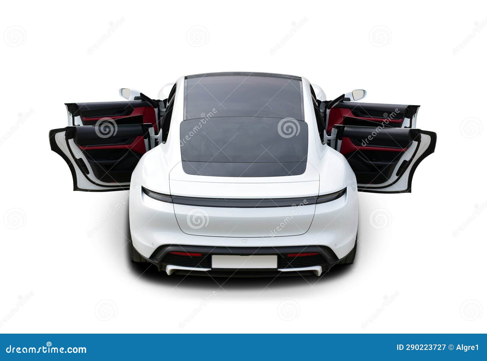Sports Car with Four Open Doors Stock Image - Image of performance ...