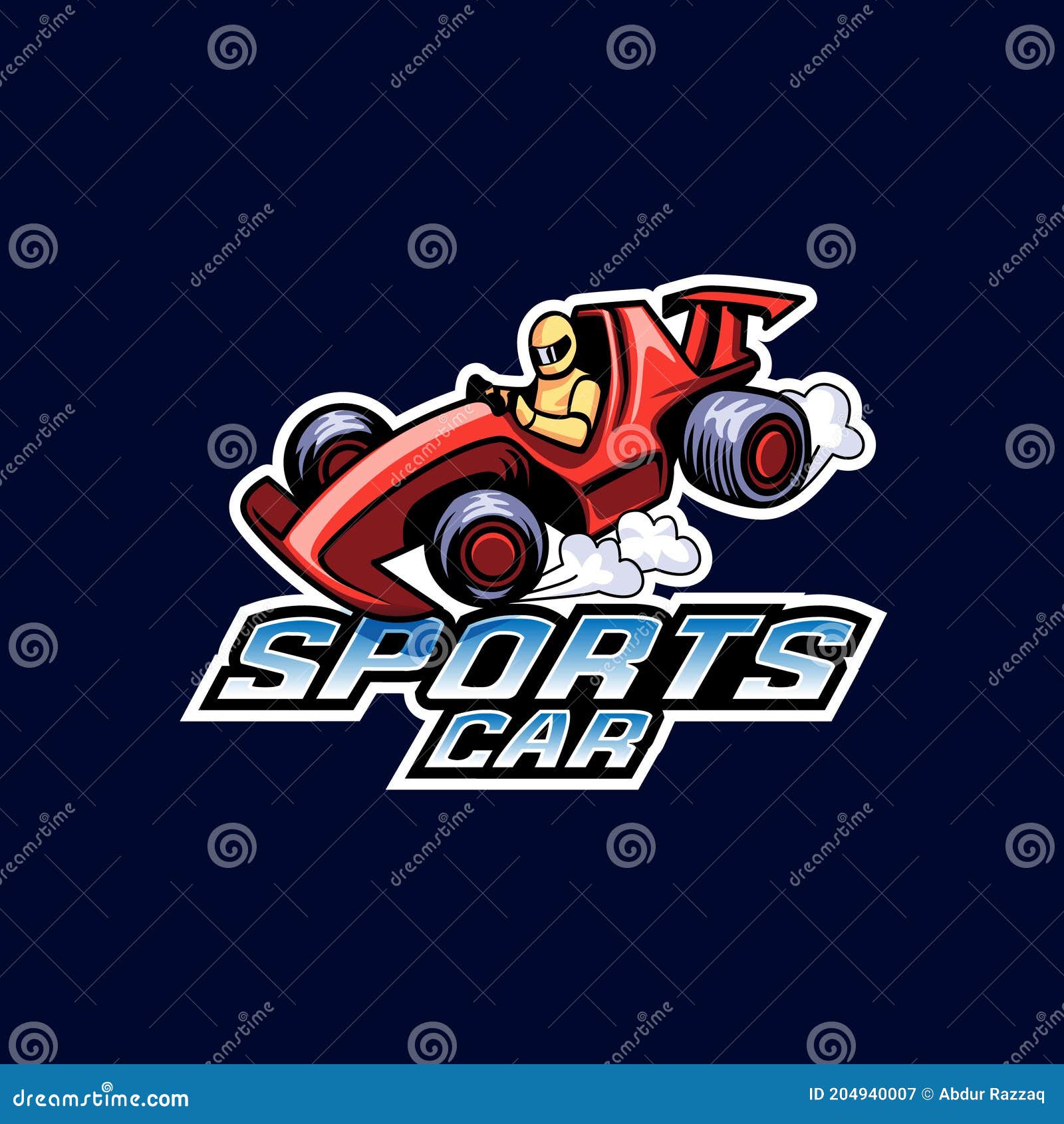 Sports Car Mascot Logo Formula Car Logo Vector Design Car Logo Design ...