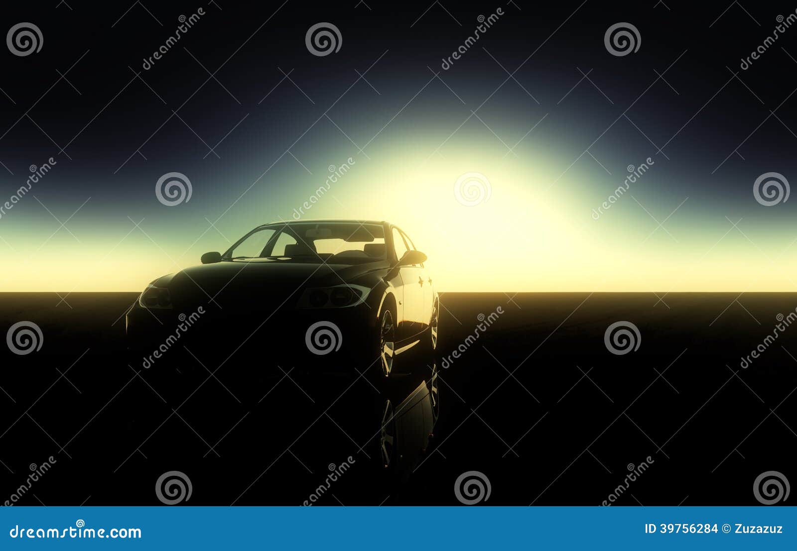 Sports car stock illustration. Illustration of sunset - 39756284