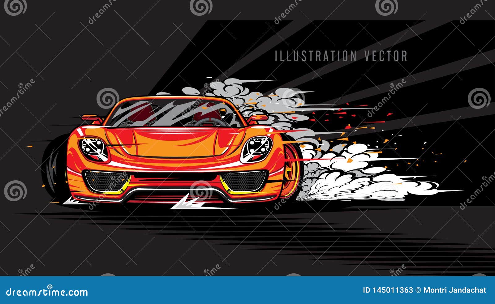 Sports Car Super Speed Illustration Vector Stock Vector - Illustration ...