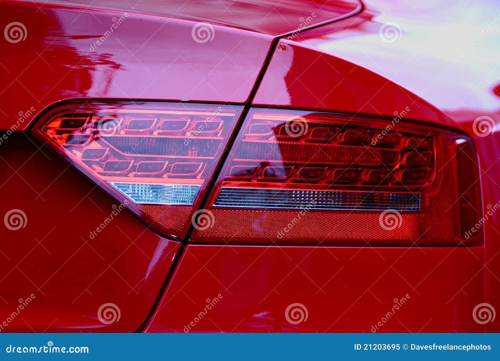 Sports Car tail light. stock image. Image of reverse - 21203695