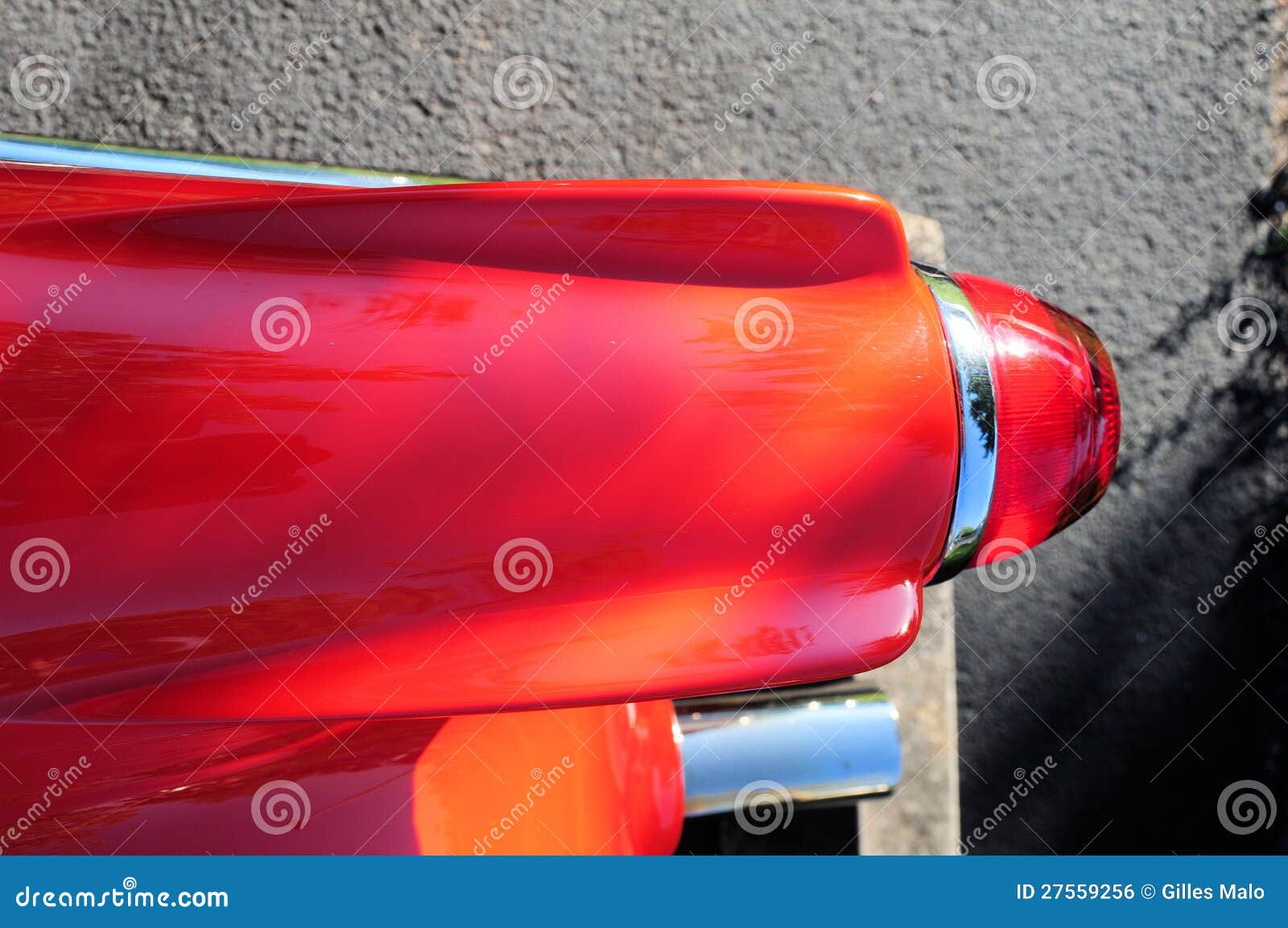 Sports Car Tail Light & Tail Pipe Stock Photo - Image of outside ...