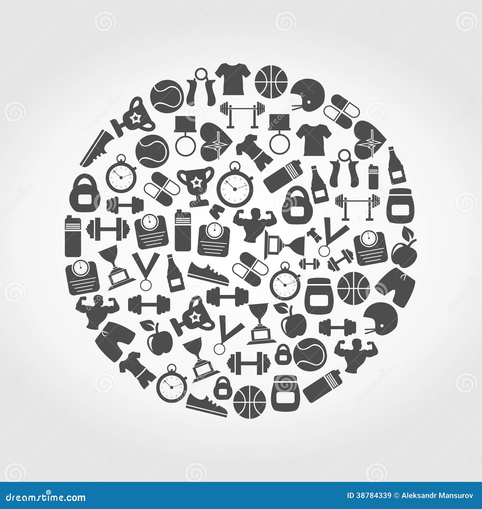 Sports a circle stock vector. Illustration of bodybuilding - 38784339