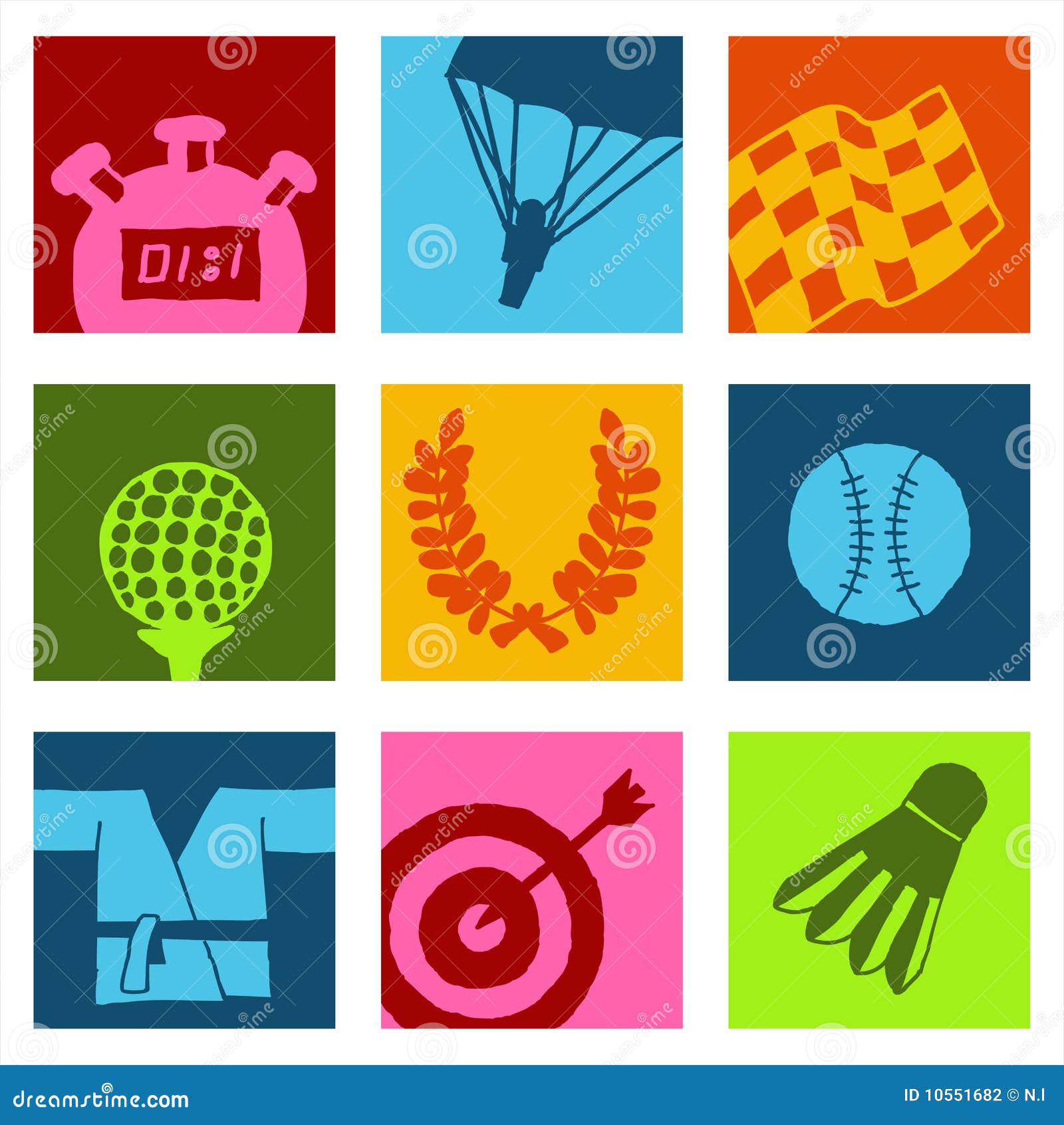 Sports color icons 2 stock vector. Illustration of palm - 10551682