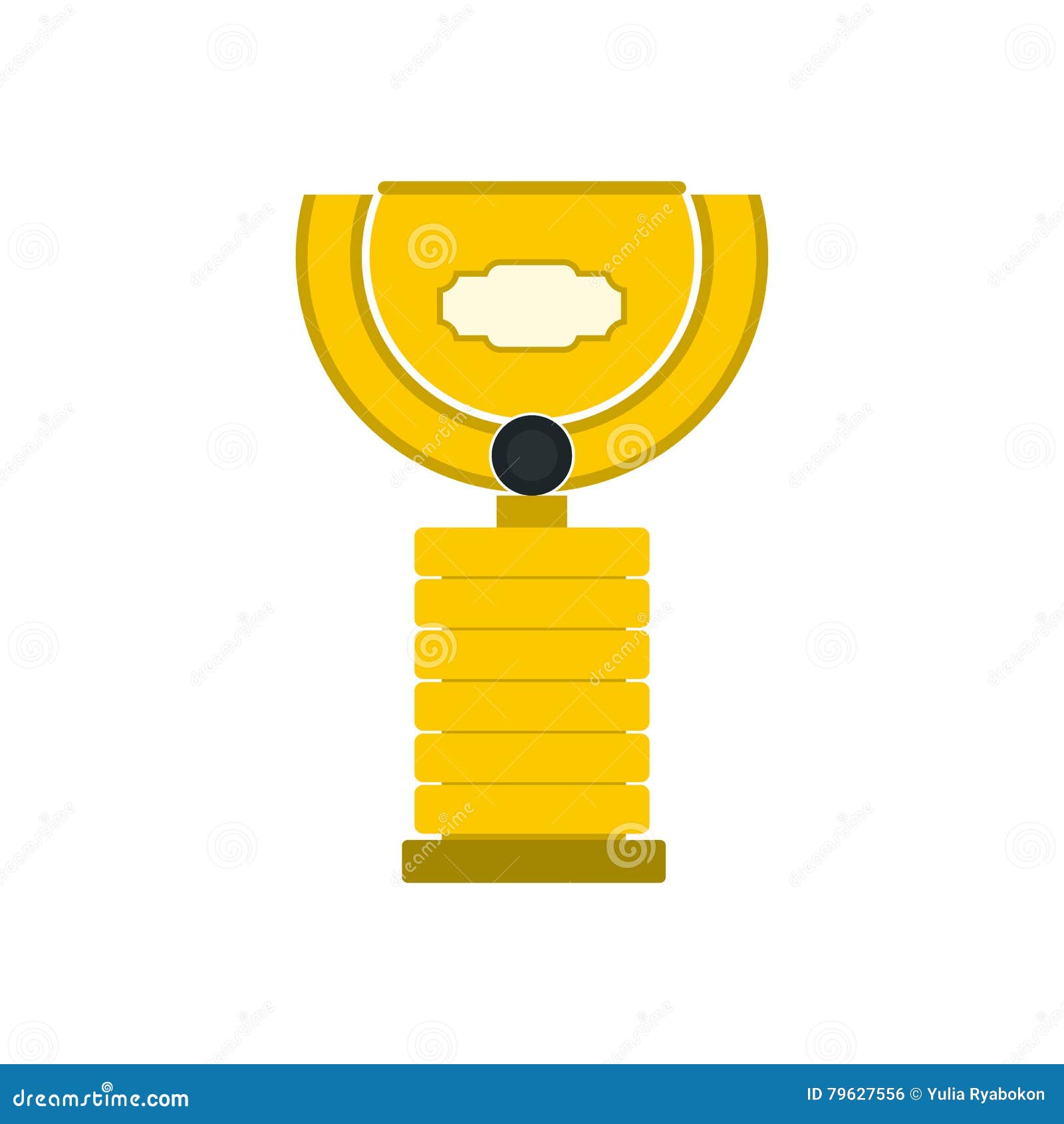 Sports cup flat icon stock vector. Illustration of champion - 79627556