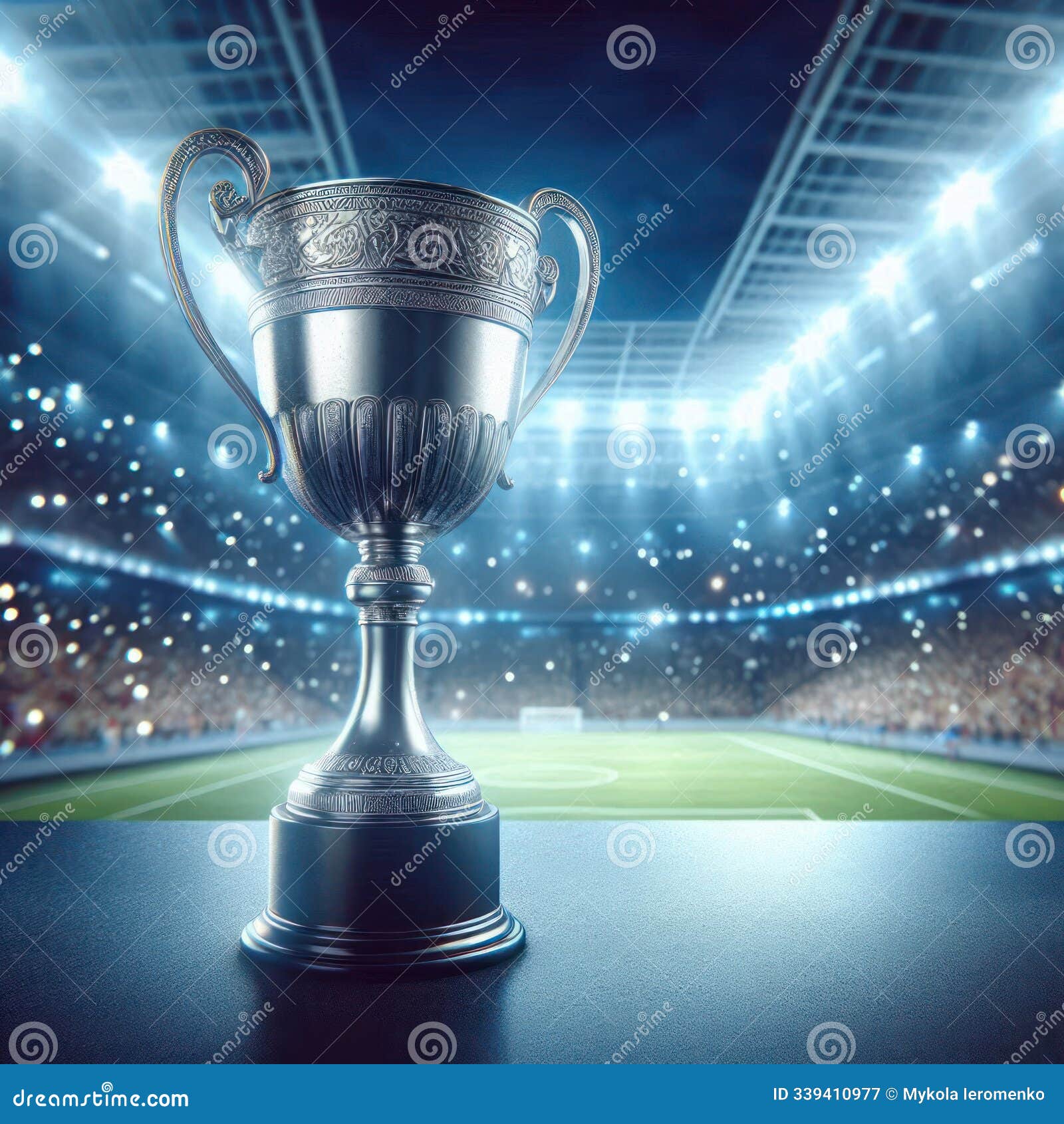 A Sports Cup in Front of the Stadium. Stock Image - Image of tournament ...