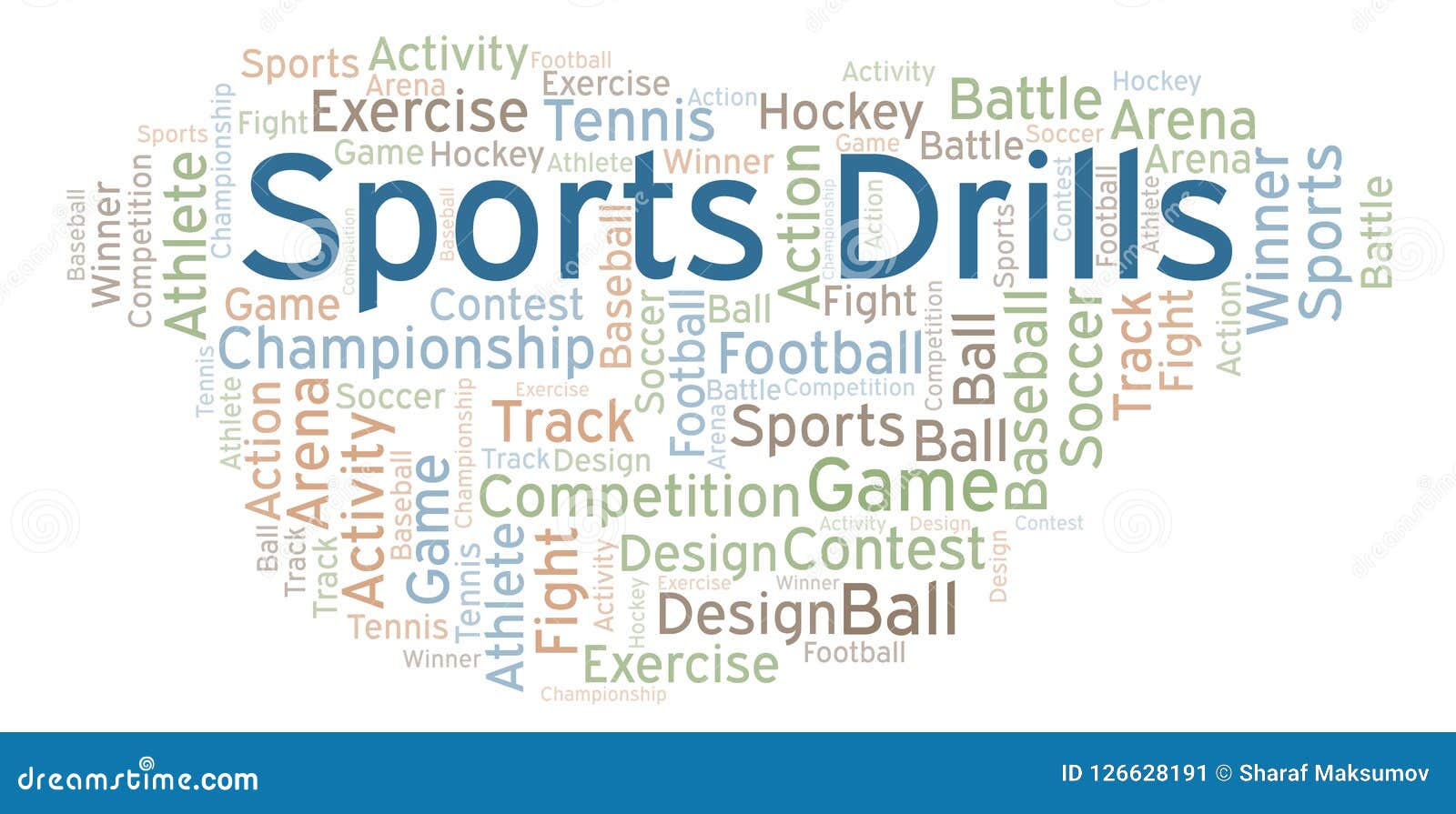 Sports Drills word cloud. stock illustration. Illustration of text ...