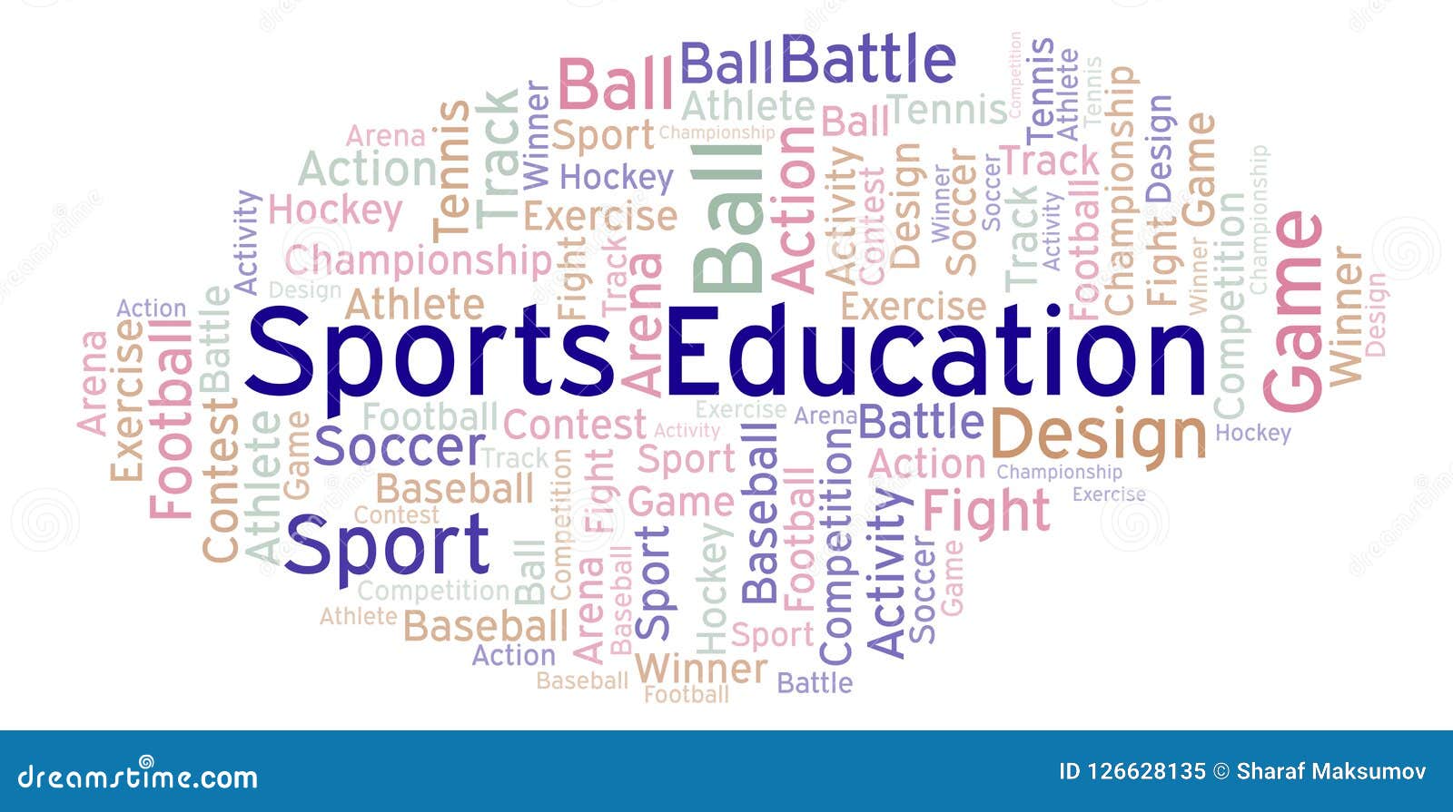 Sports Education Word Cloud. Stock Illustration - Illustration of ...