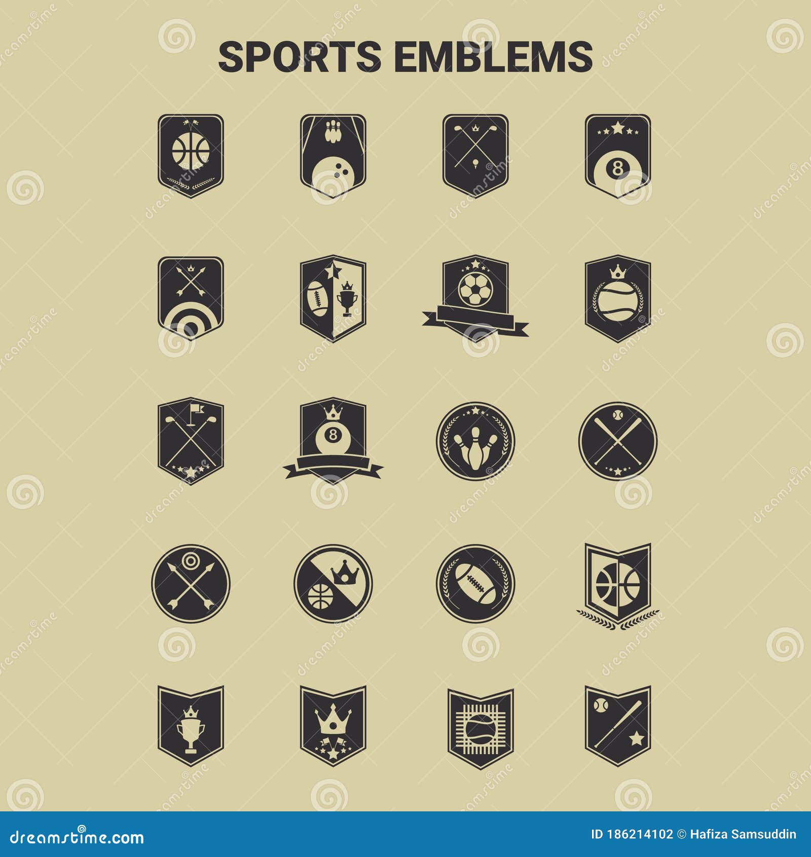 Sports Emblem. Vector Illustration Decorative Design Stock Vector ...