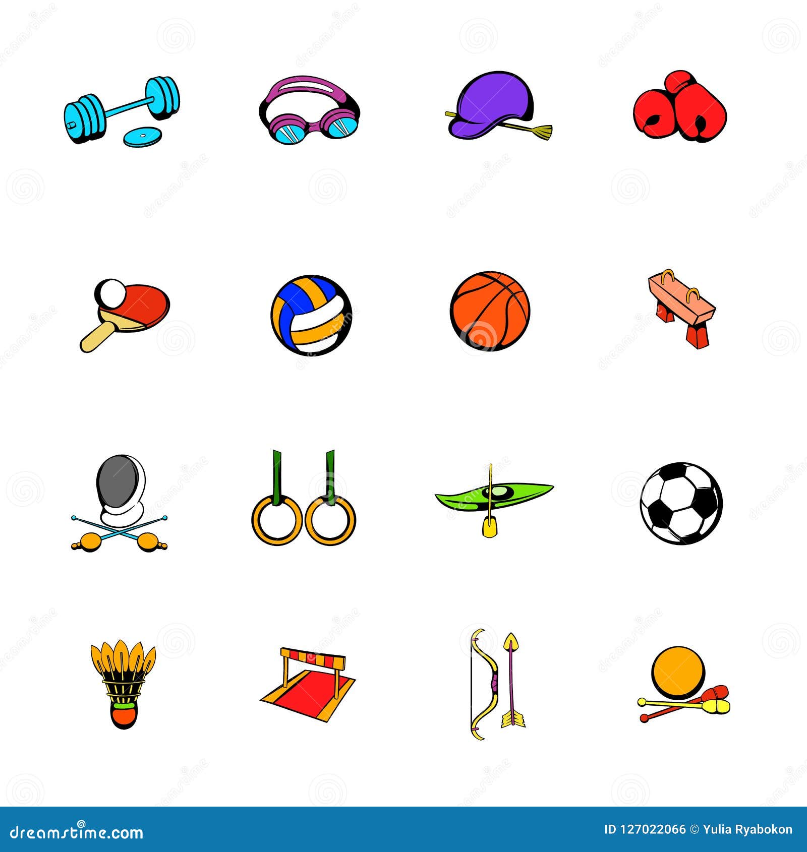 Sports Equipment Icons Set Cartoon Stock Illustration - Illustration of ... Sports Equipment Icons Set Cartoon Stock Illustration - Illustration of ...