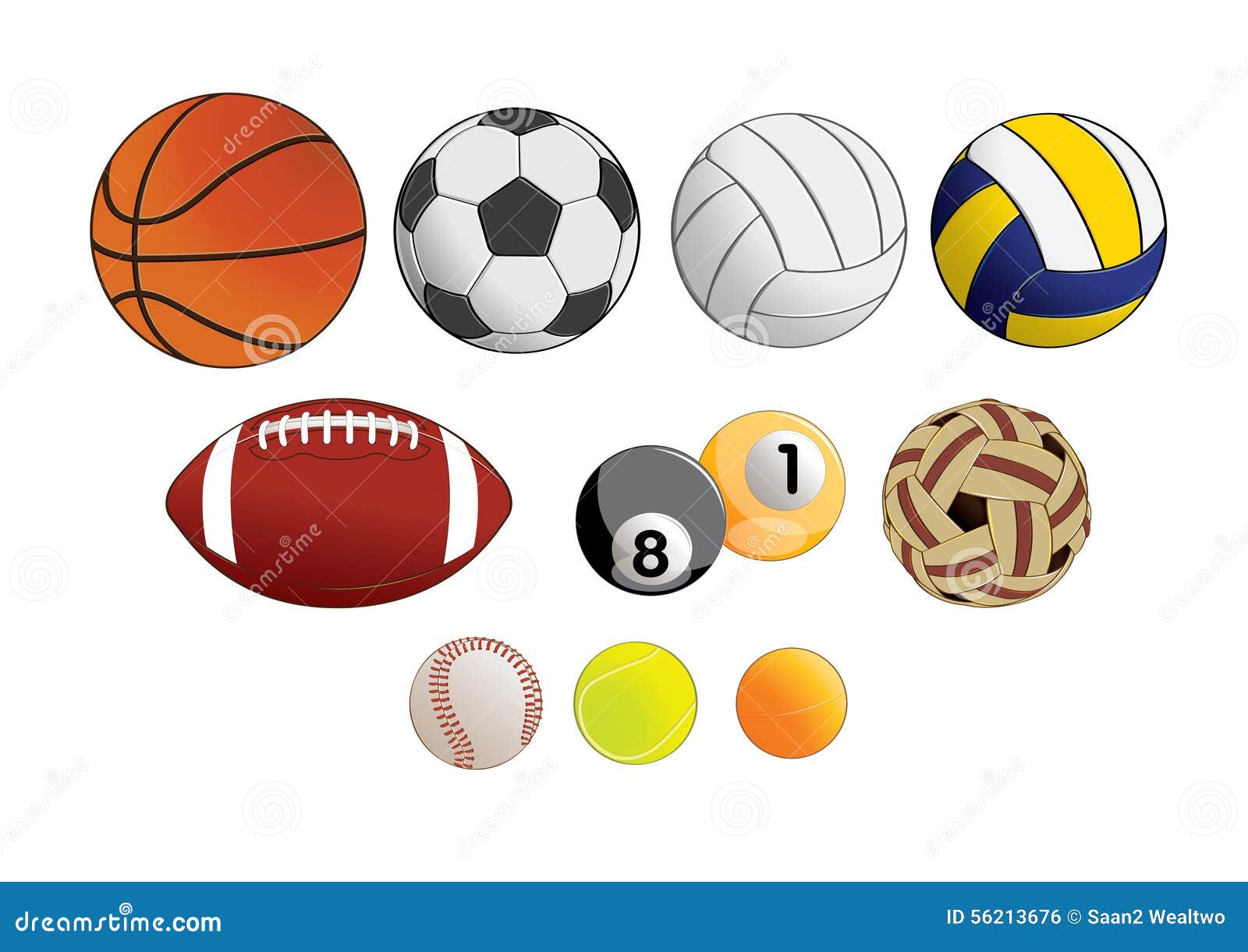 Sports Equipment stock vector. Illustration of vector - 56213676