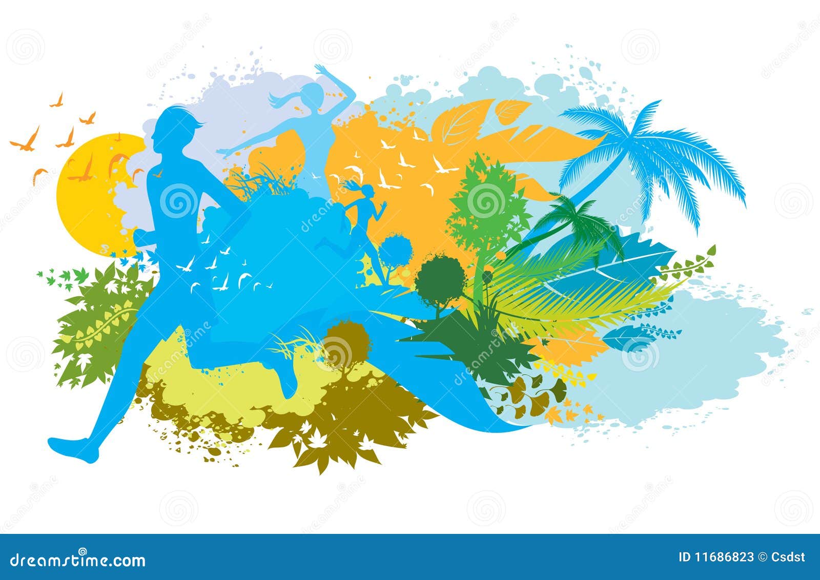 Sports et nature illustration de vecteur. Illustration du contexte ...