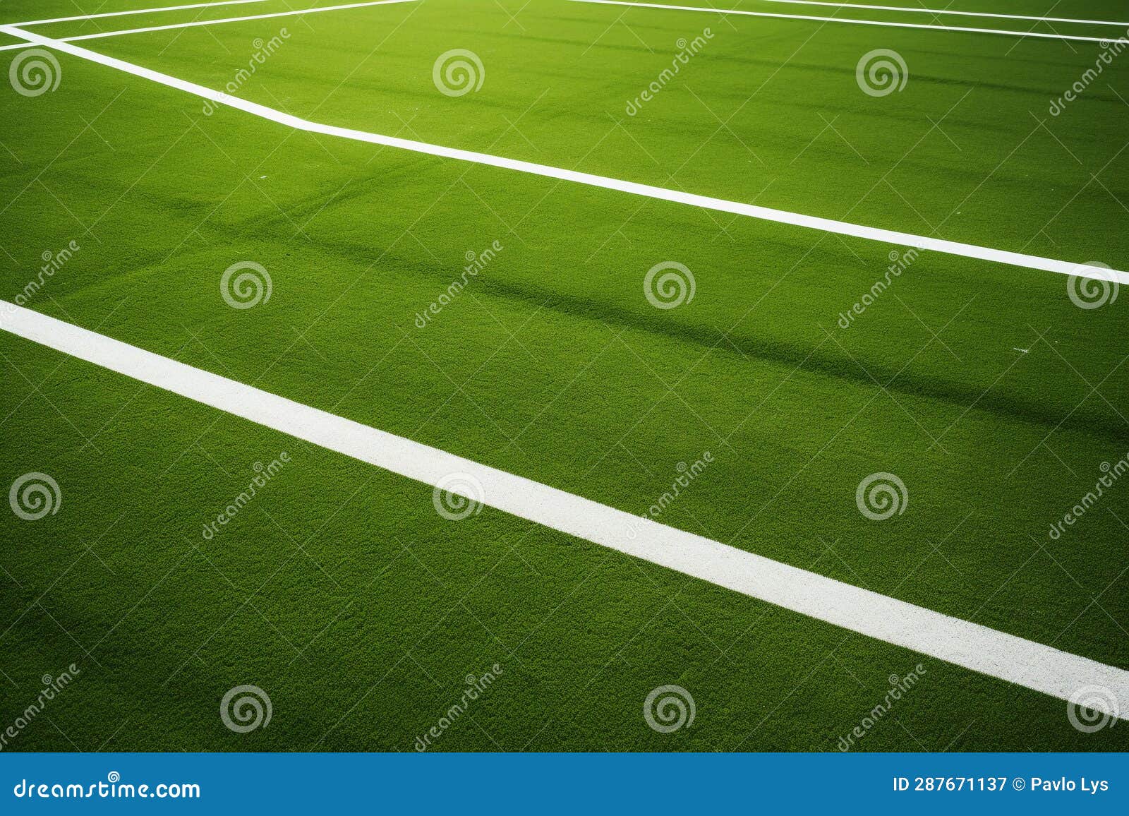 Sports Field Border with White Lines Stock Illustration - Illustration ...