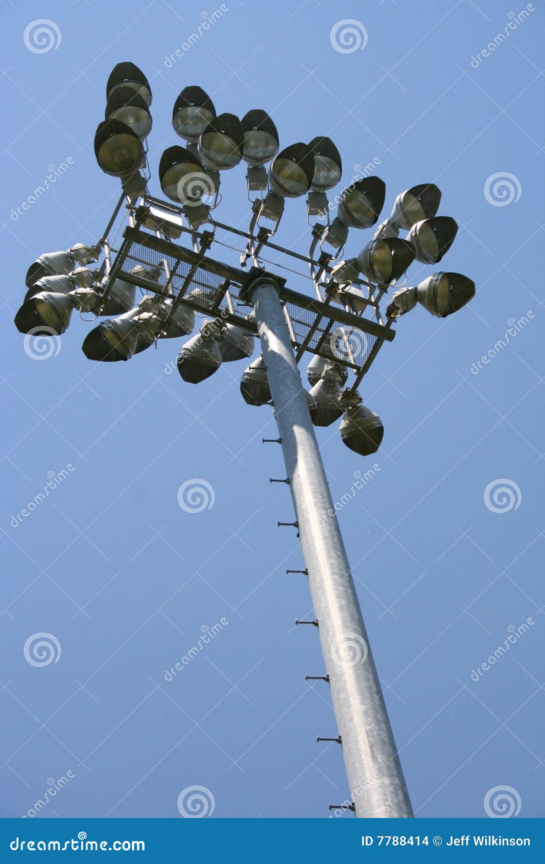 Sports Field With Track Lights