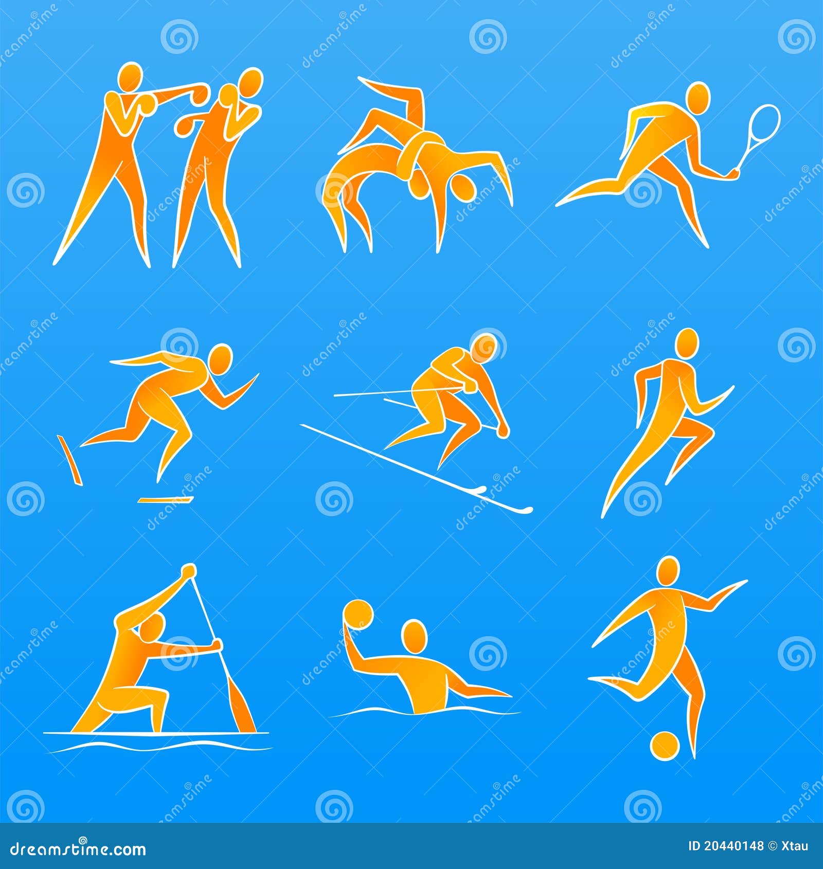 Sports Figures stock vector. Illustration of race, athletics - 20440148