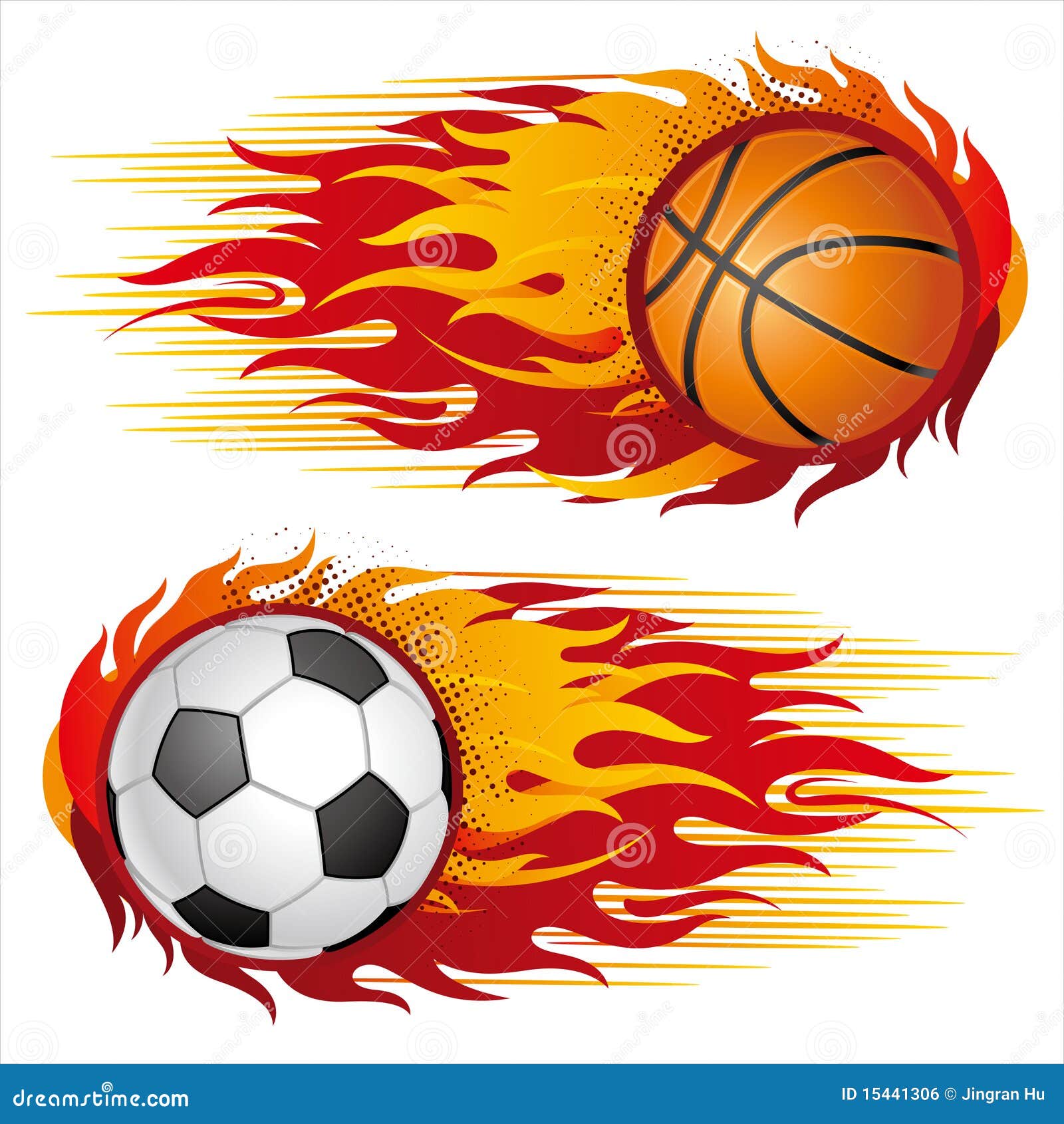 Sports with flames stock vector. Illustration of flying - 15441306
