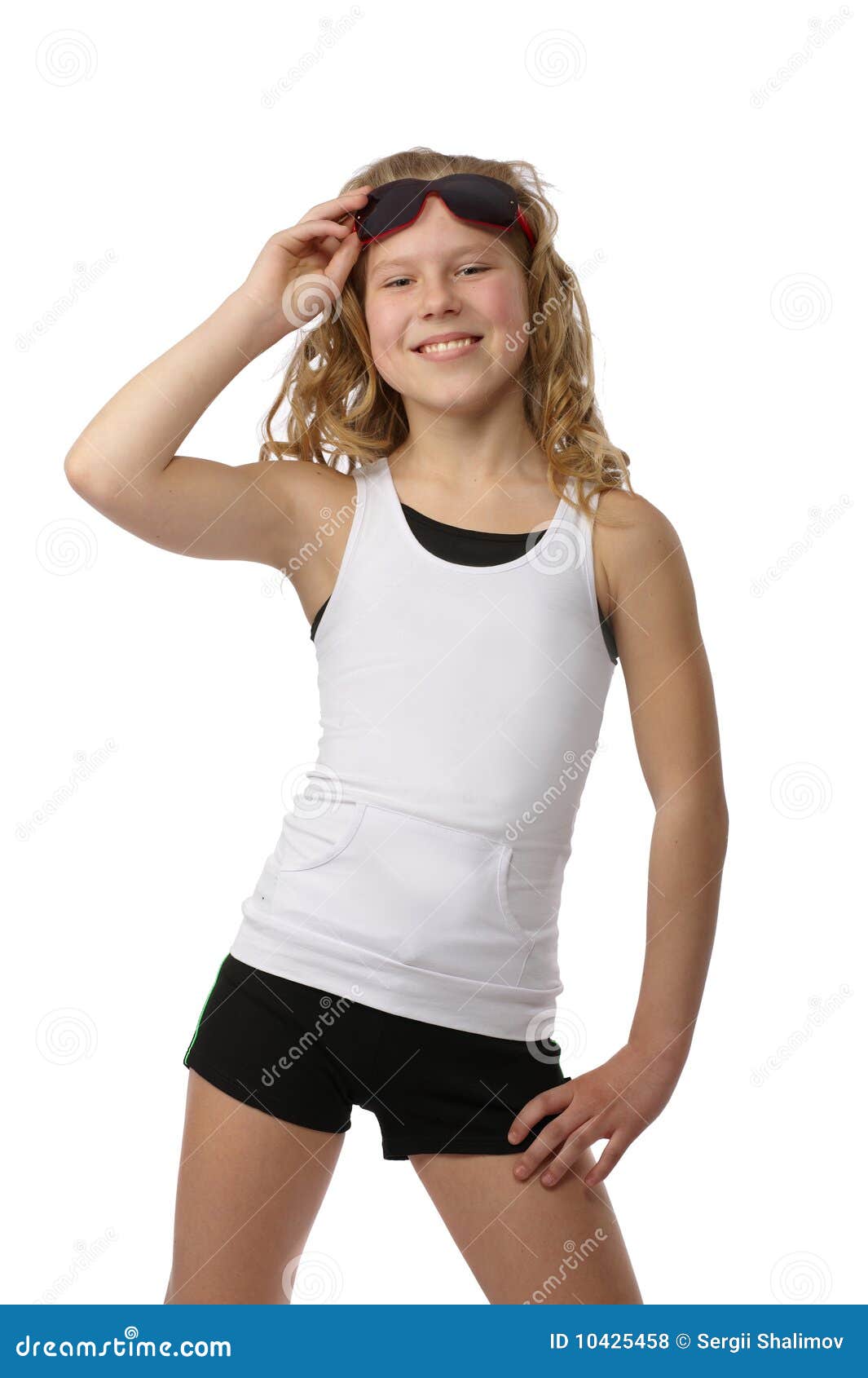 Sports girl stock photo. Image of sport, shorts, little - 10425458