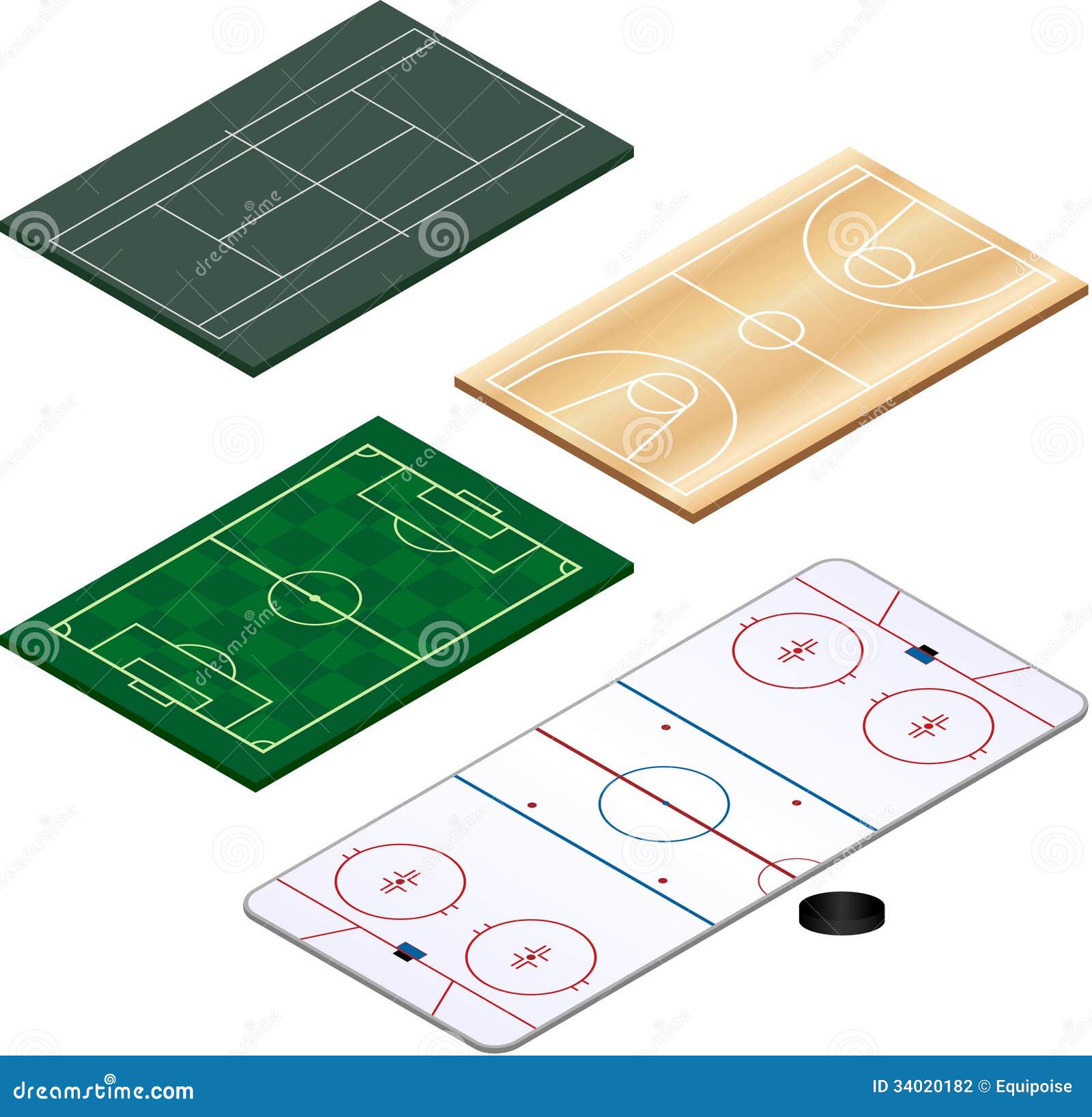 Sports grounds set stock illustration. Illustration of sports - 34020182