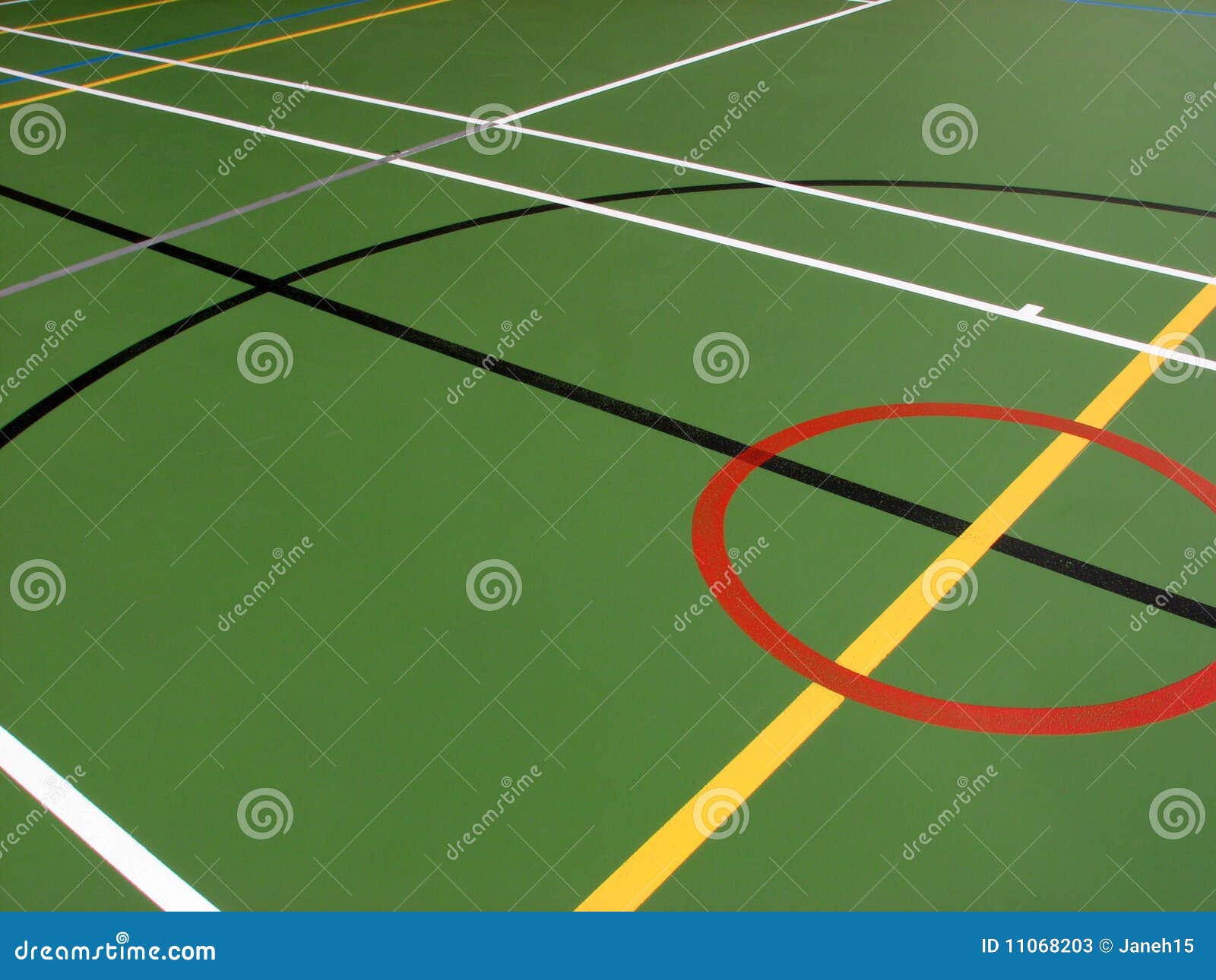 Sports hall floor markings stock image. Image of sports - 11068203