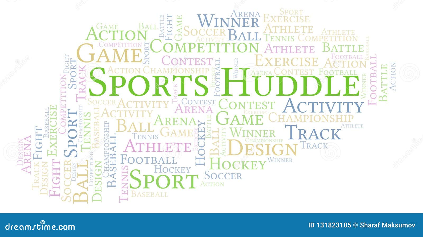 Sports Huddle word cloud stock illustration. Illustration of wordcloud ...