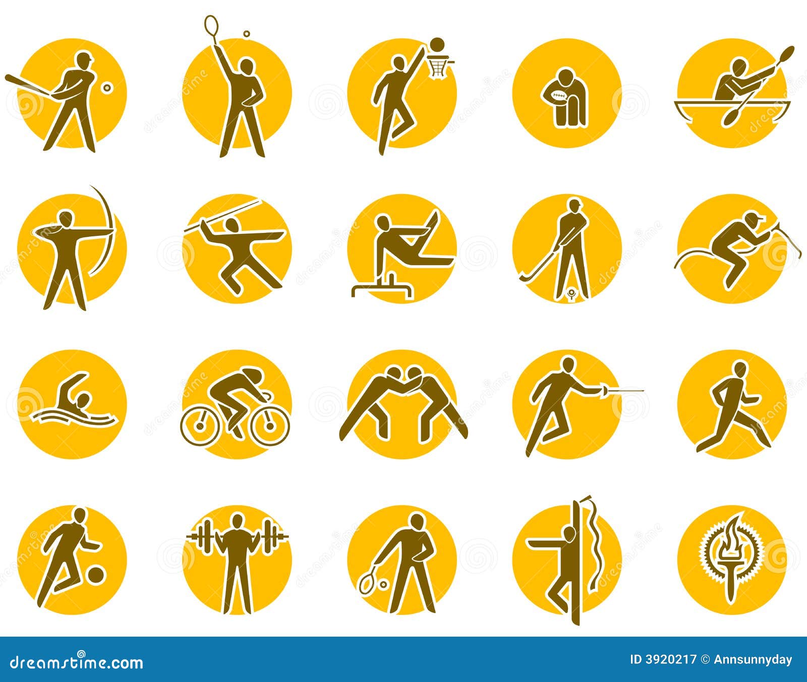 Sports icon set stock vector. Illustration of kayaking - 3920217