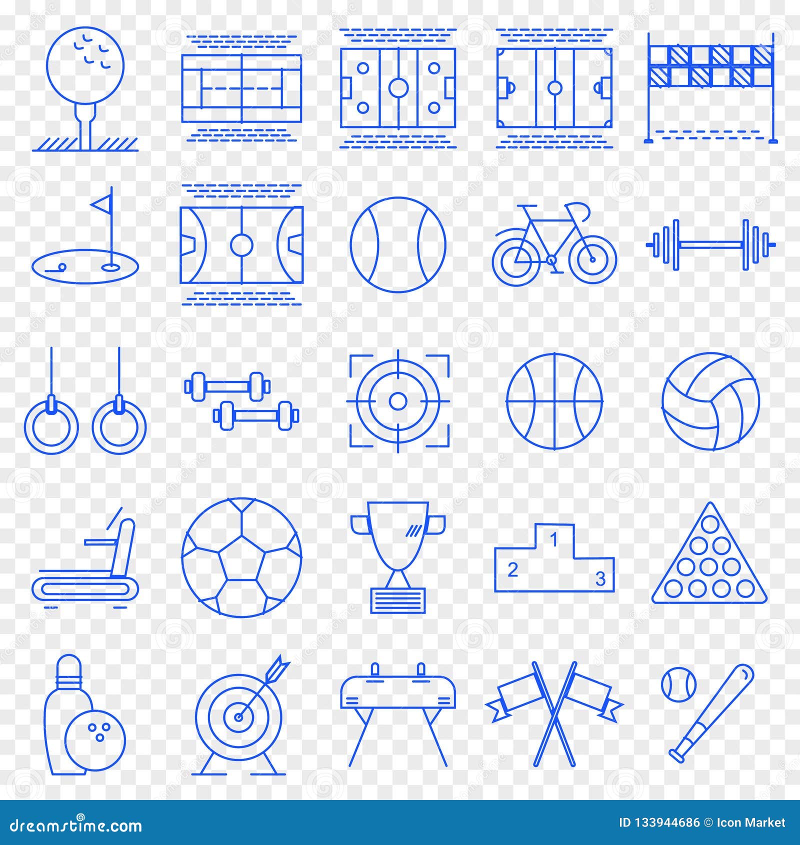 Sports Icon Collection. Athlete Silhouette Symbols. Set Of Sports Icons ...