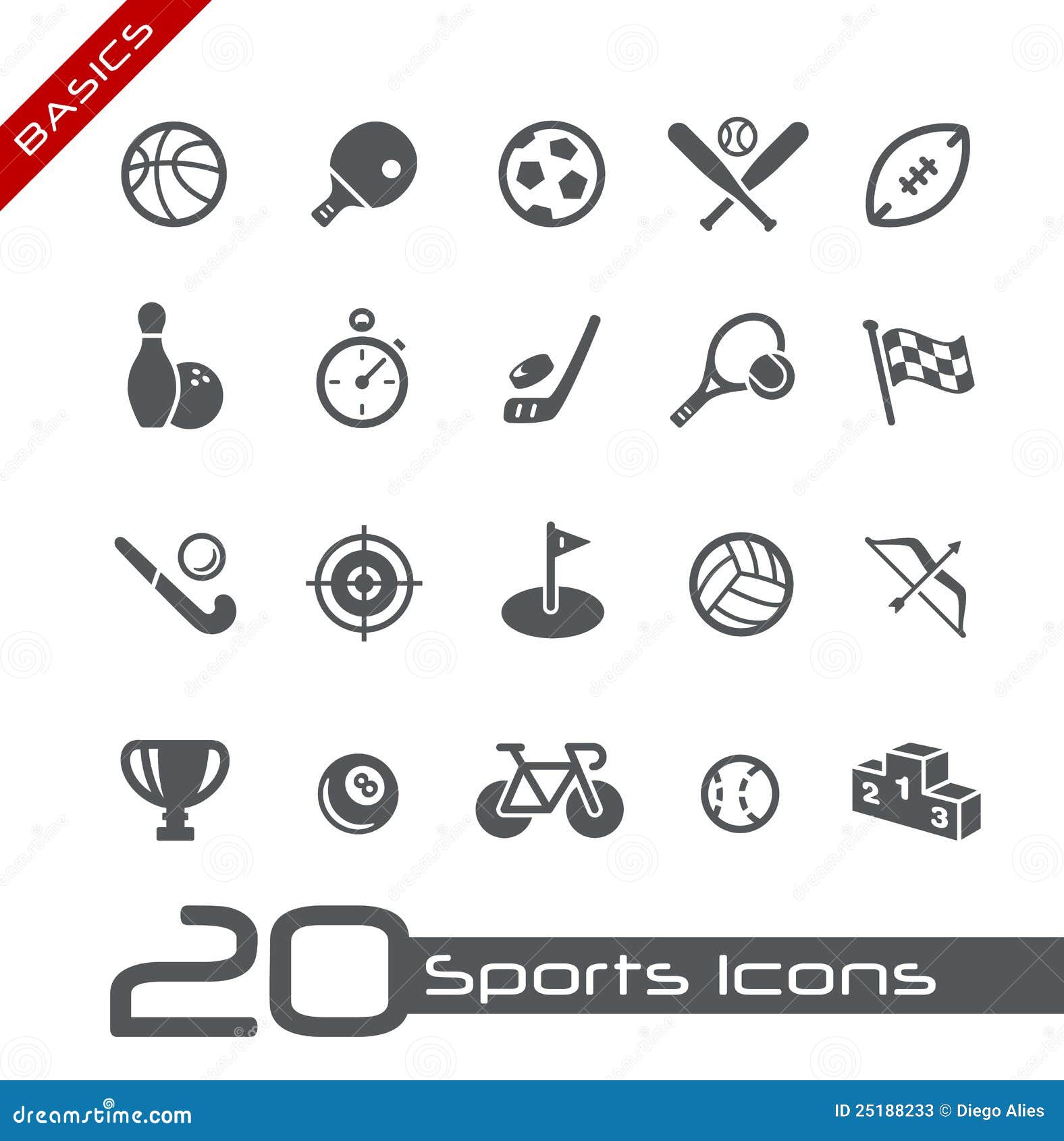 New Sports Icons And Sports Symbols Vector Illustration | CartoonDealer ...