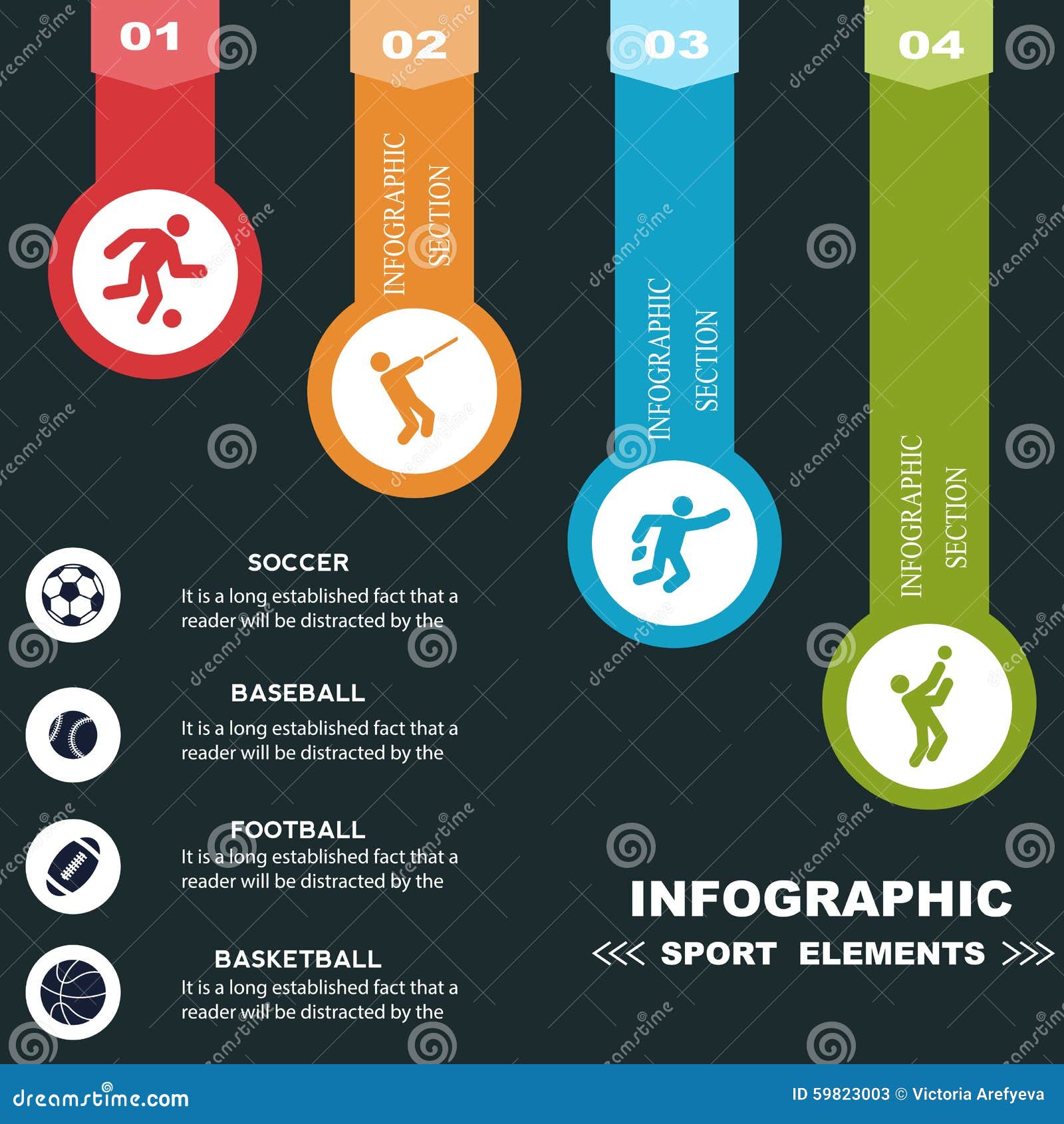 Sports Infographics Banners. Stock Vector - Illustration of health ...