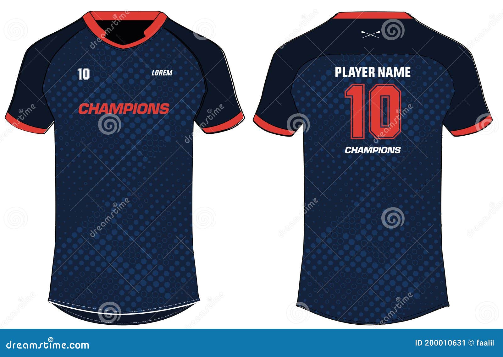 Raglan Sport Jersey Design Concept for Soccer and Cricket in Vector ...