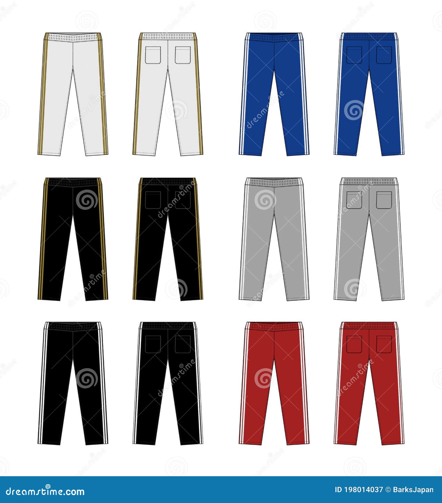 Sports Jersey Pants Vector Template Illustration Set | CartoonDealer ...