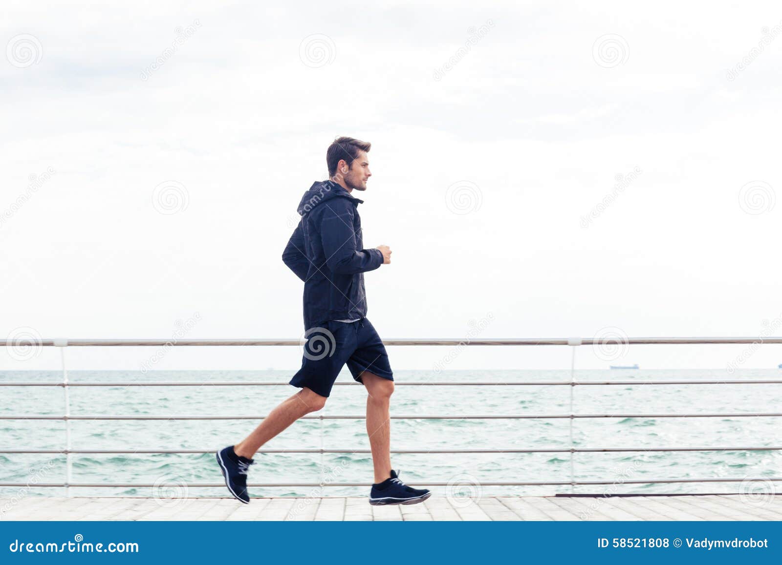 Sports Man Running Outdoors Stock Photo - Image of health, jogger: 58521808