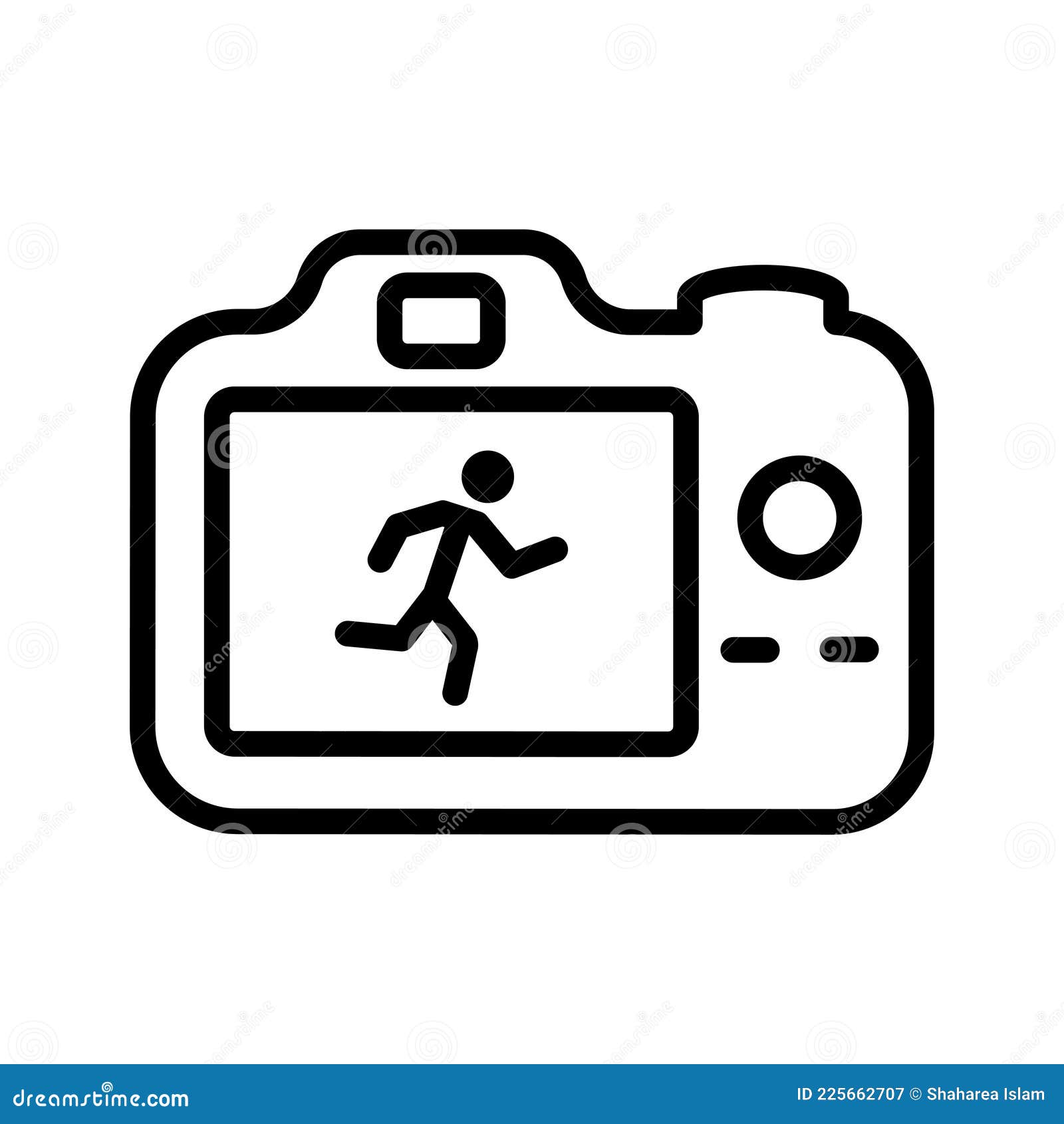 Sports mode on camera icon stock vector. Illustration of mood - 225662707