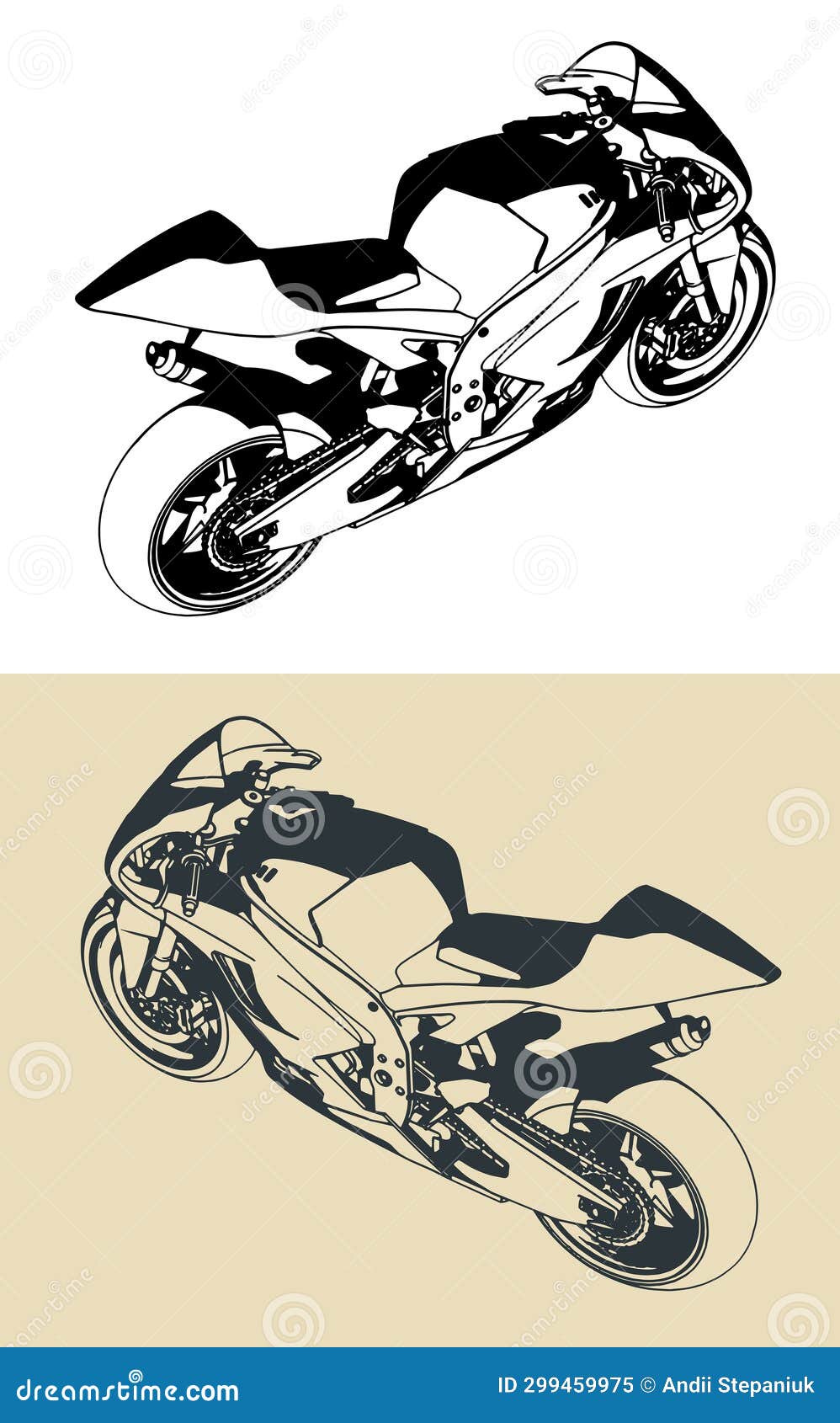 Sports Motorcycle Illustrations Stock Illustration - Illustration of ...
