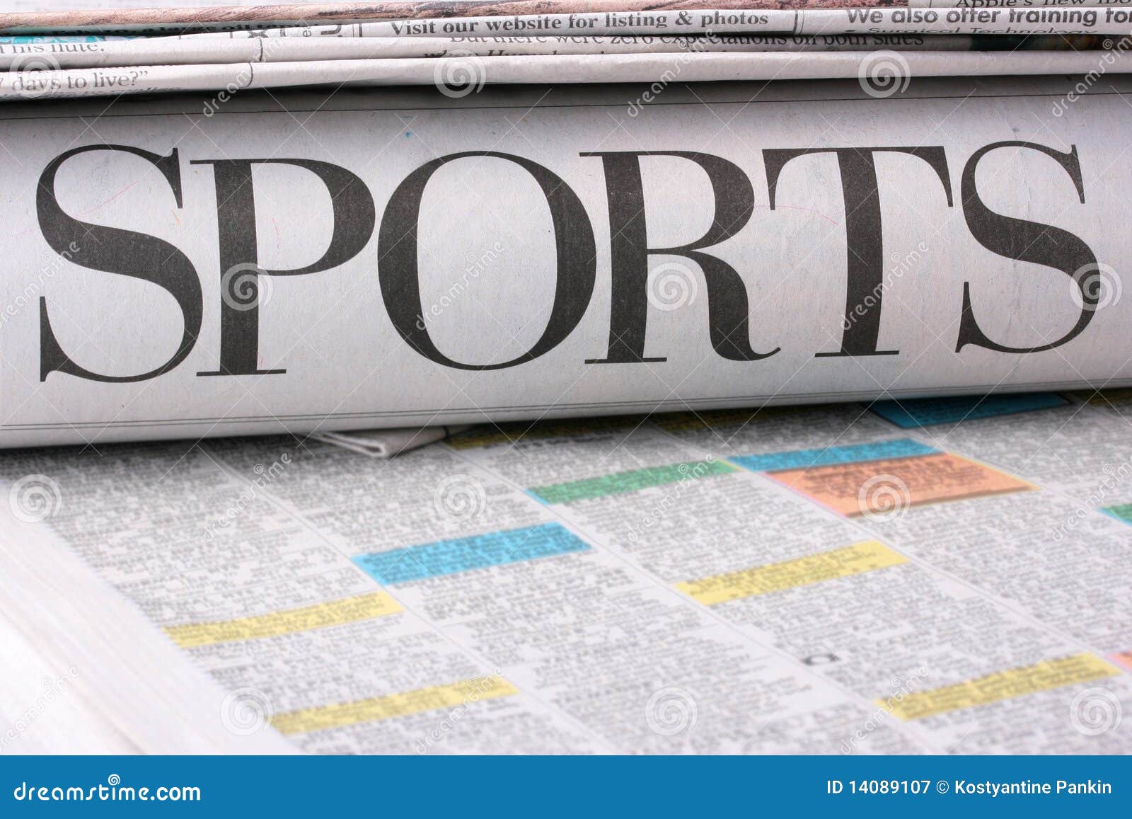 Sports newspaper stock image. Image of medium, text, typescript - 14089107