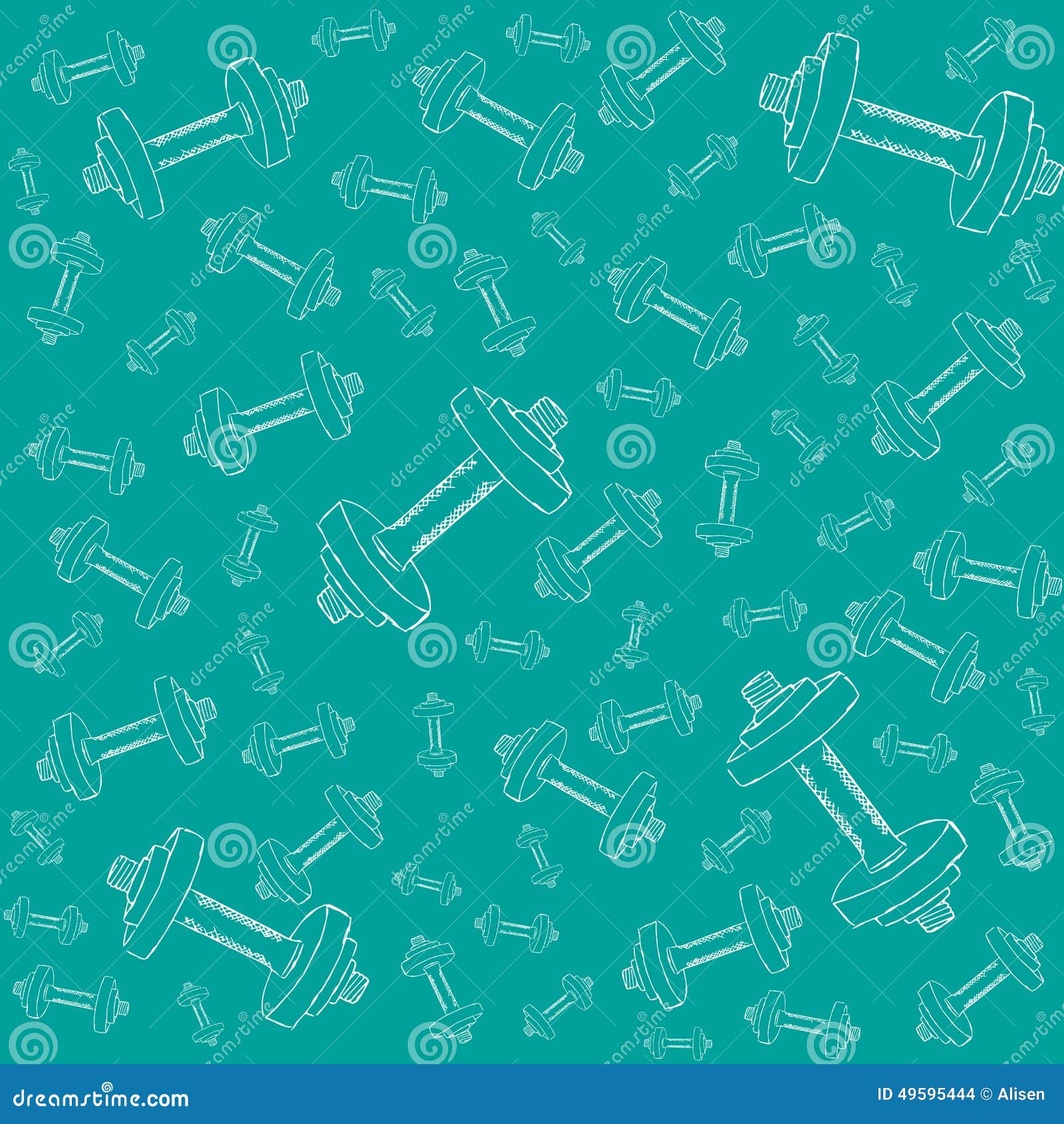 Sports Pattern Dumbbells for the Gym, Flat Style Vector Stock Vector ...