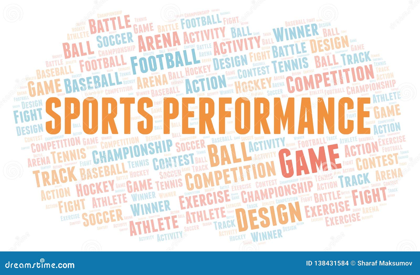 Sports Performance Word Cloud Stock Illustration - Illustration of game ...