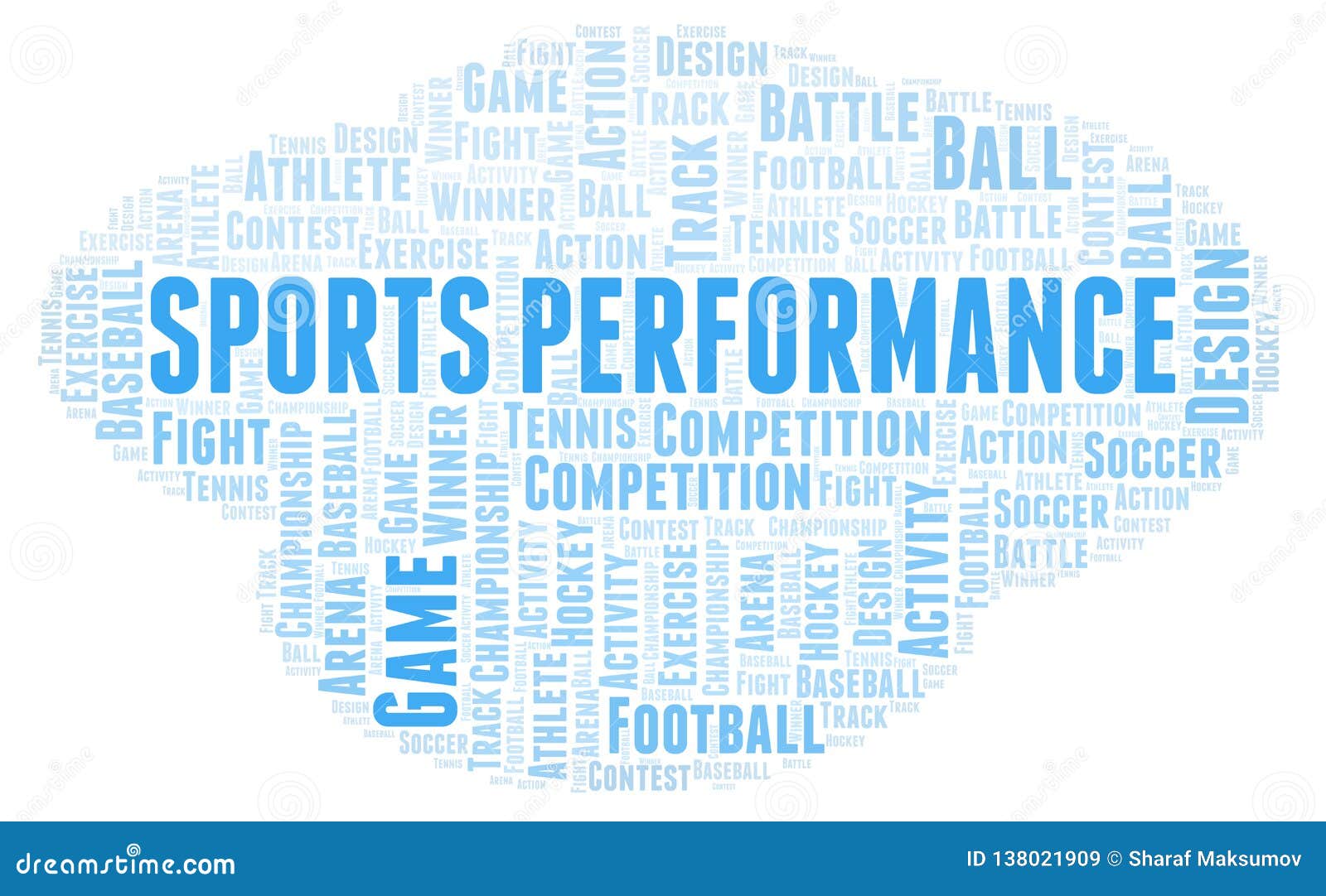 Sports Performance Word Cloud Stock Illustration - Illustration of ...