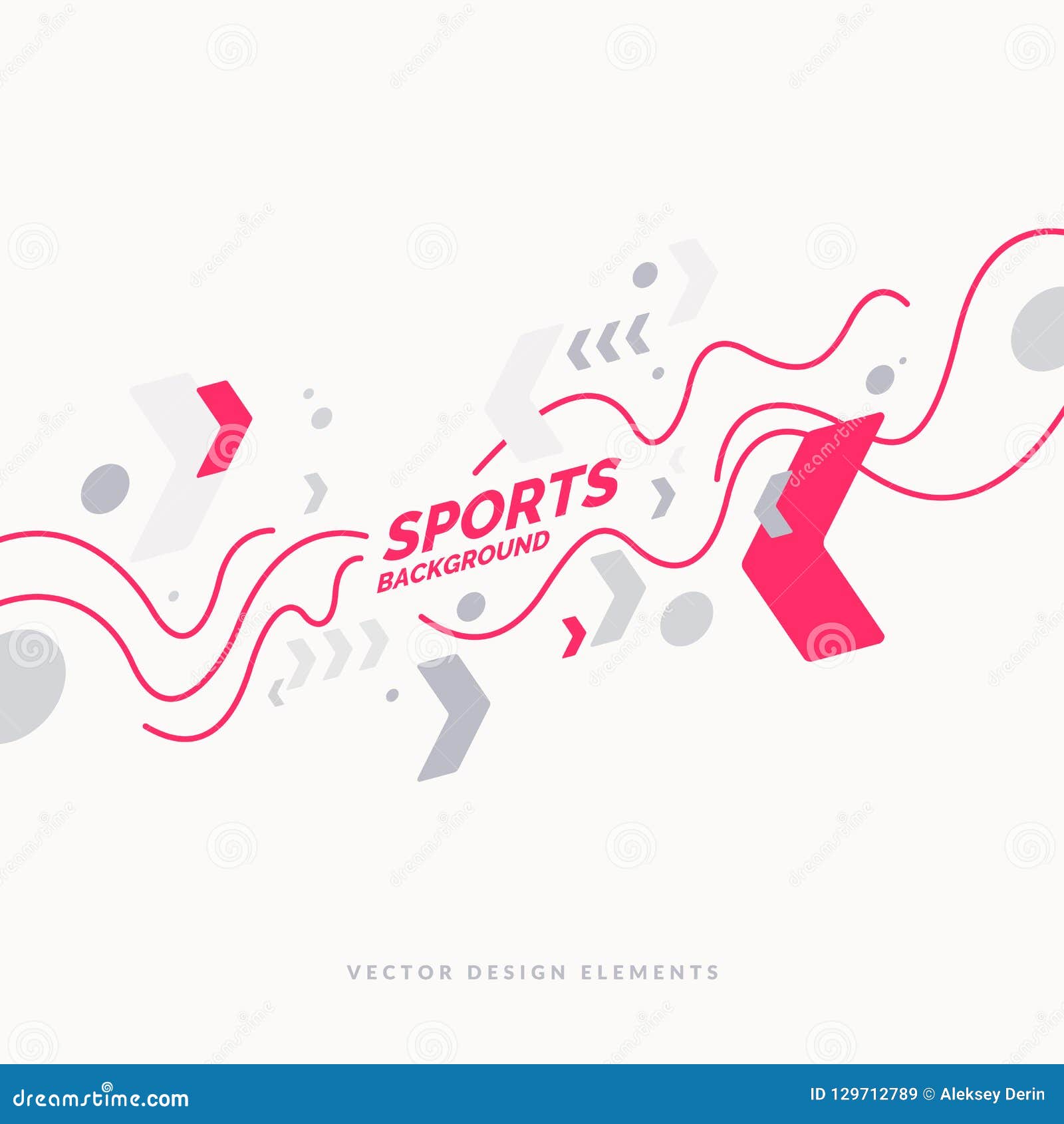 Sports Poster with Dynamic Waves. Vector Illustration Stock Vector ...