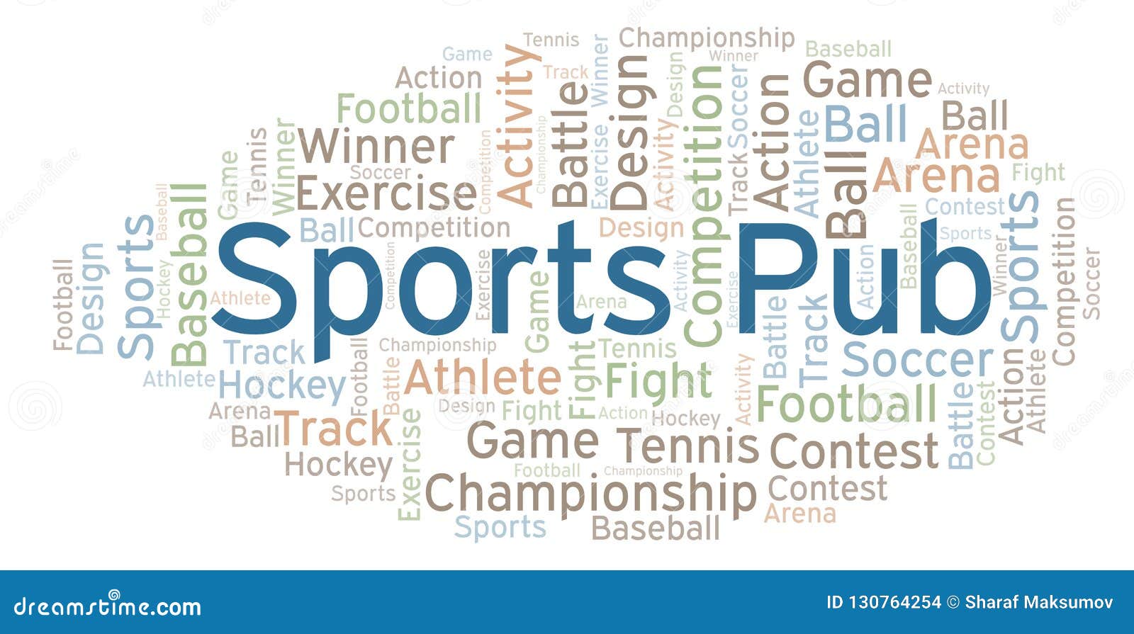 Sports Pub word cloud. stock illustration. Illustration of greeting ...