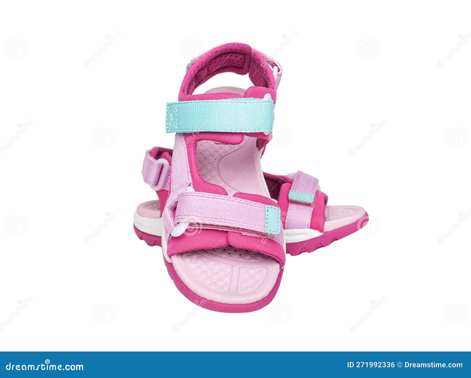Sports Sandals on a White Background. Stock Photo - Image of shoe, girl ...