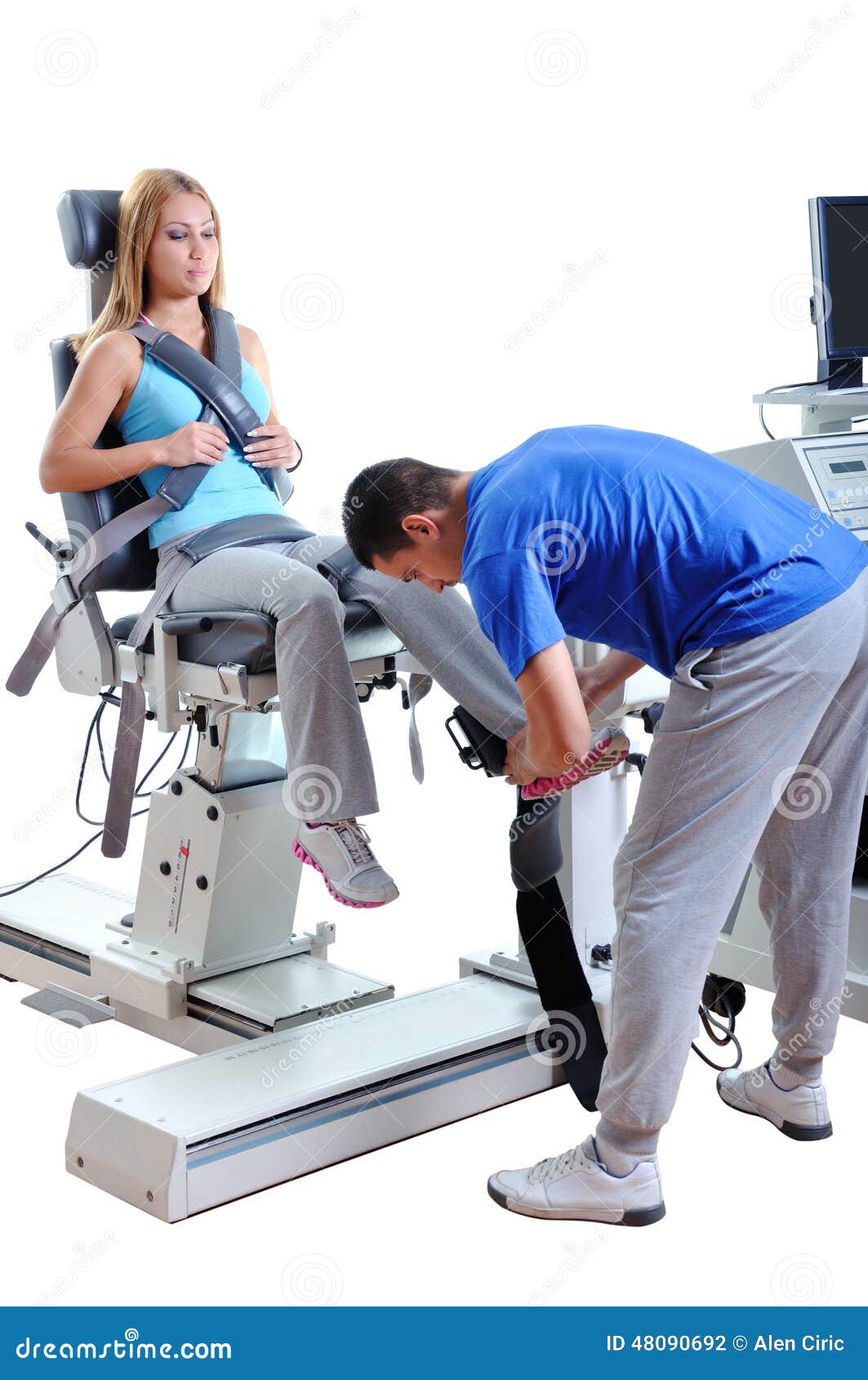 Sports Scientist Doing Performance Assessment Stock Photo - Image of ...