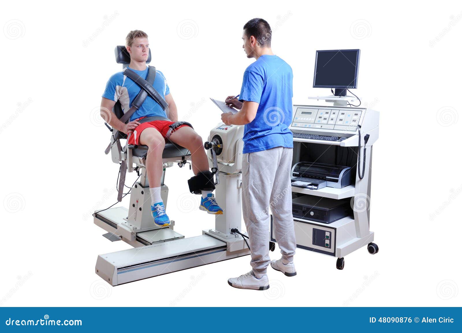 Sports Scientist Doing Performance Assessment Stock Photo - Image of ...