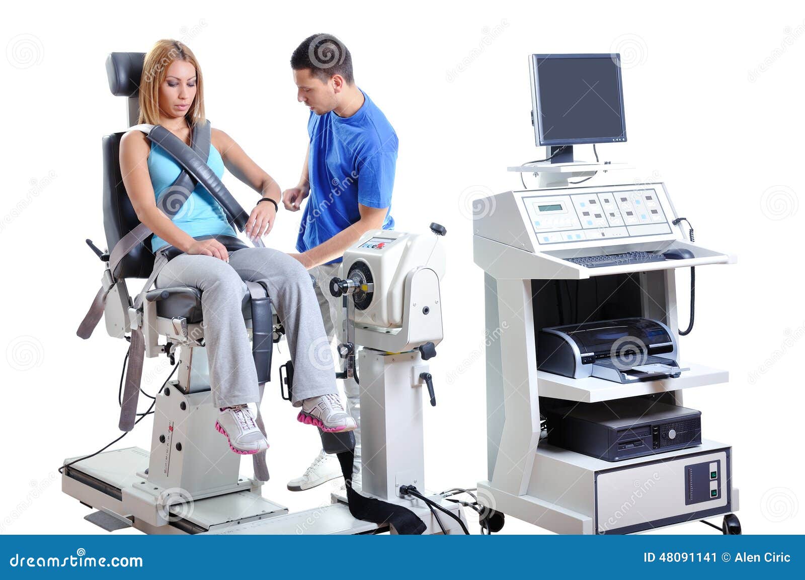 Sports Scientist Doing Performance Assessment Stock Image - Image of ...