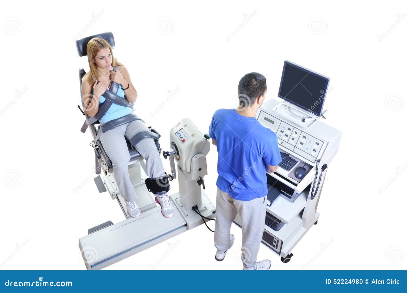 Sports Scientist Doing Performance Assessment Stock Photo - Image of ...