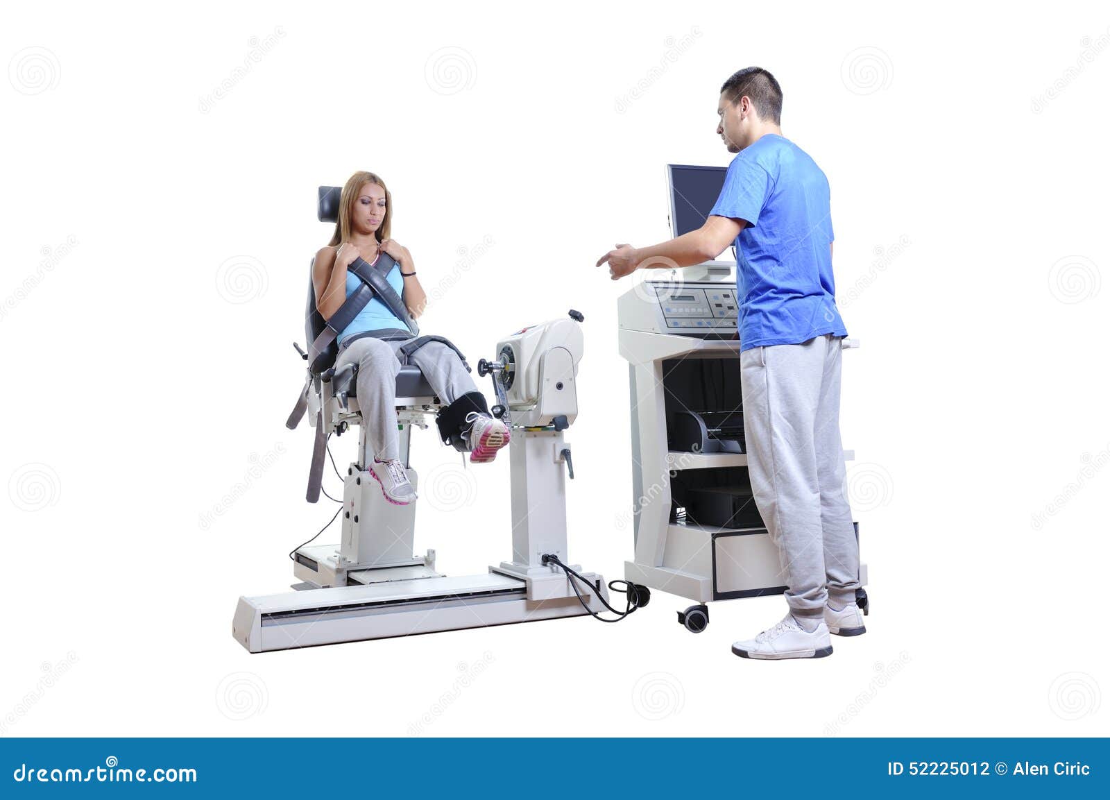 Sports Scientist Doing Performance Assessment Stock Photo - Image of ...